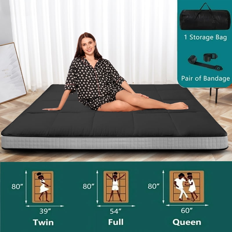 ABORON 5 Inch Thicker Futon Mattress , Padded Japanese Floor Mattress ...