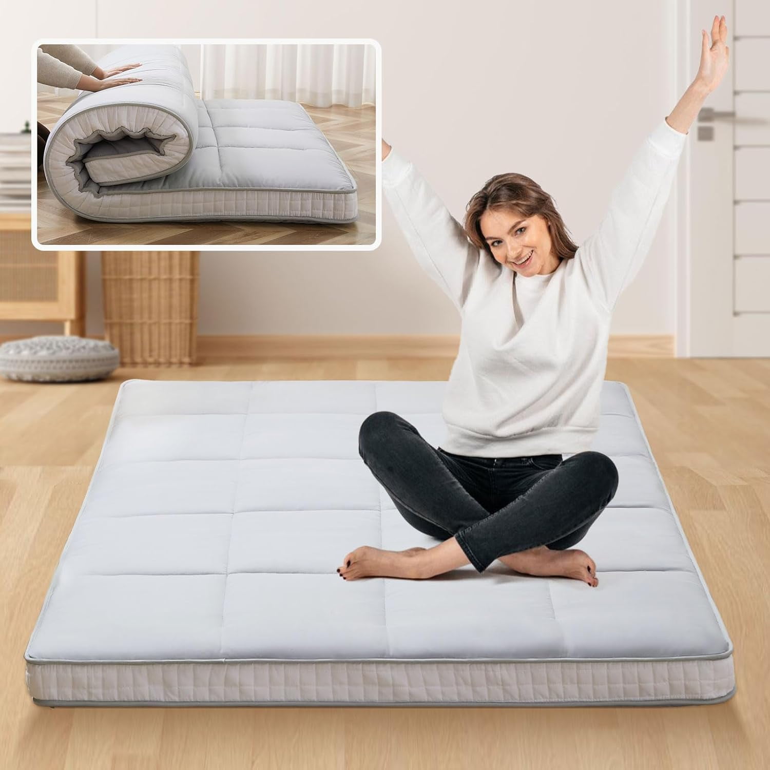 Aboron 5 Ultra Thick Futon Mattress Twin Size Upgraded Japanese Floor