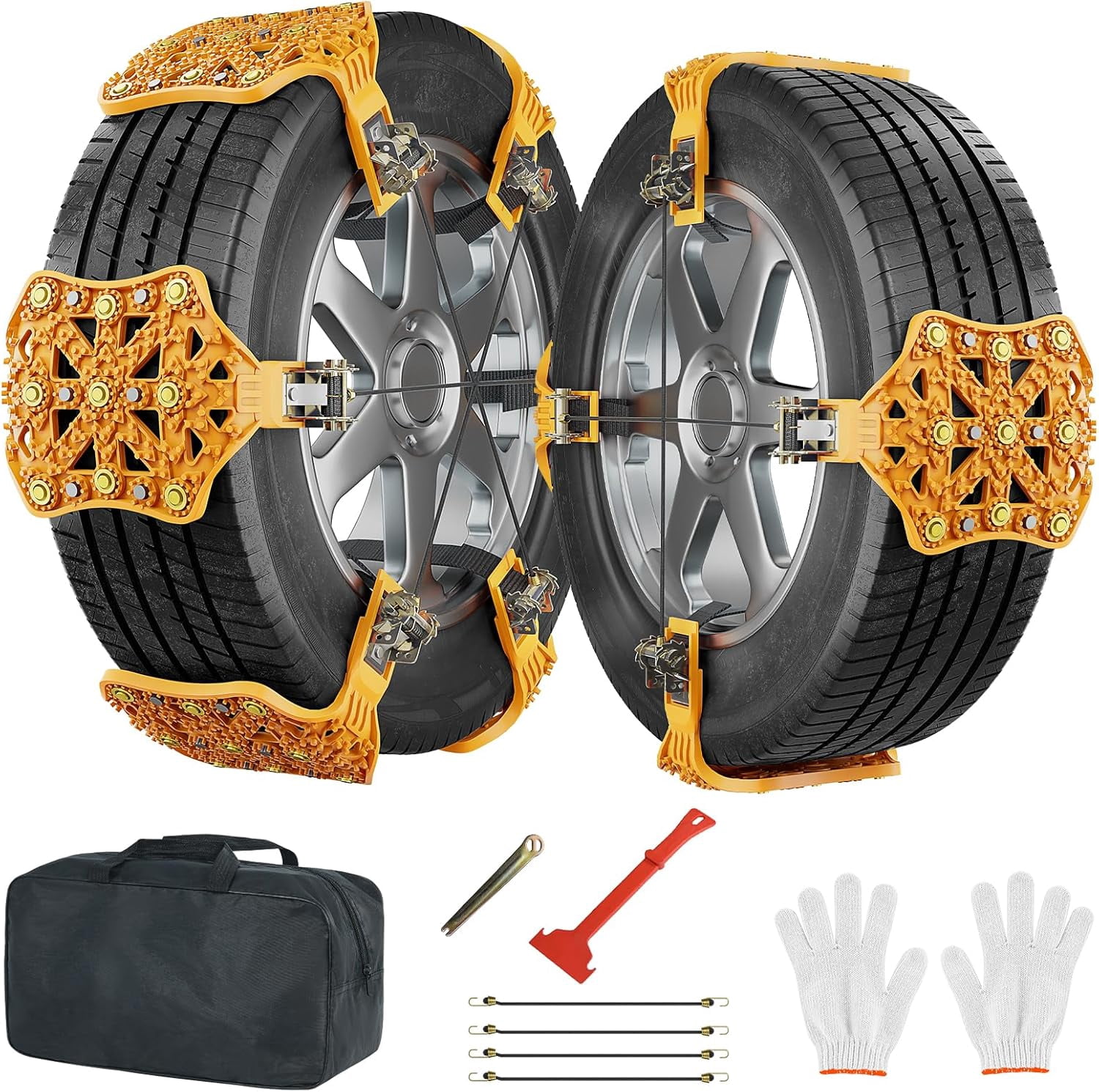 ABORON Snow Tire Chains for Pickup Trucks, 10 Pack Upgraded Emergency ...
