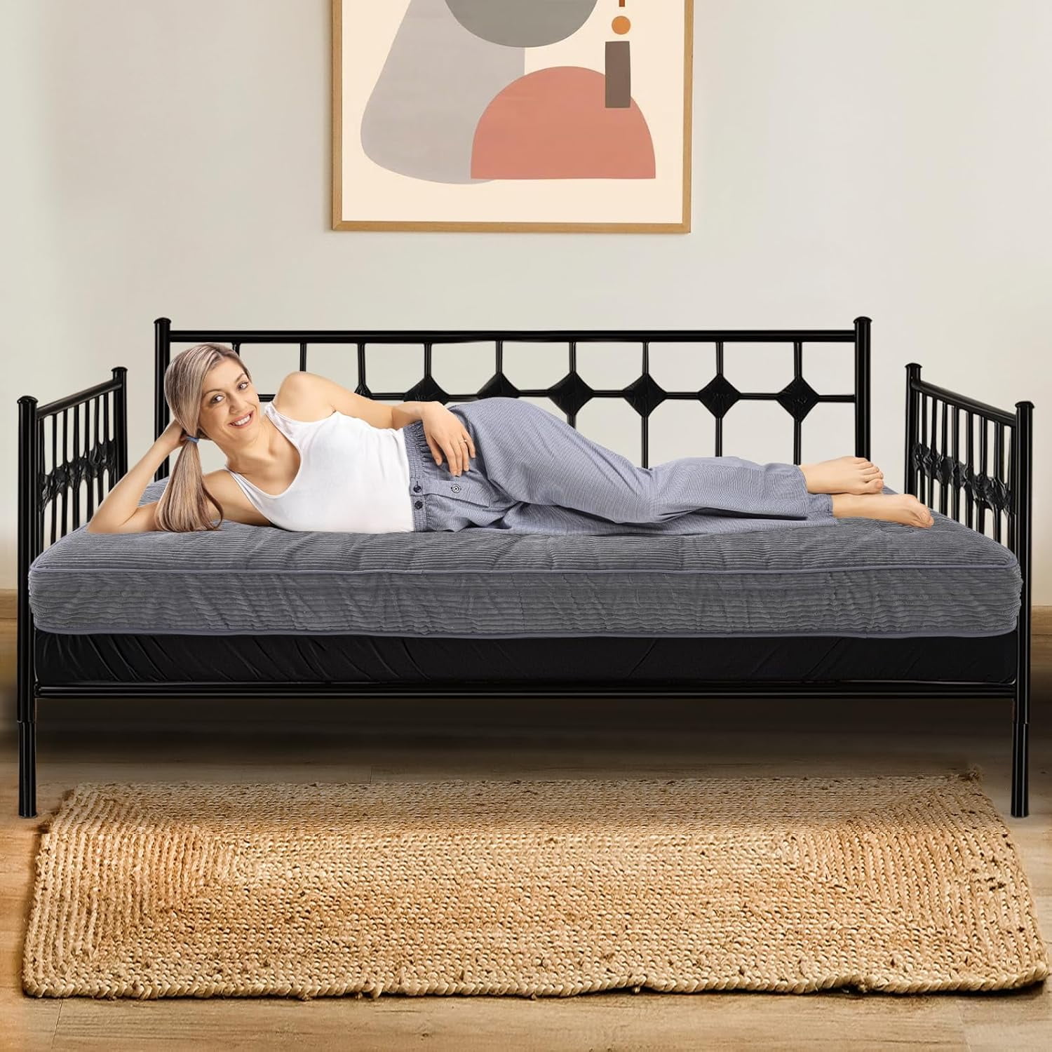 ABORON 6" Thick Daybed Mattress Memory Foam Futon Mattress Twin Size ...