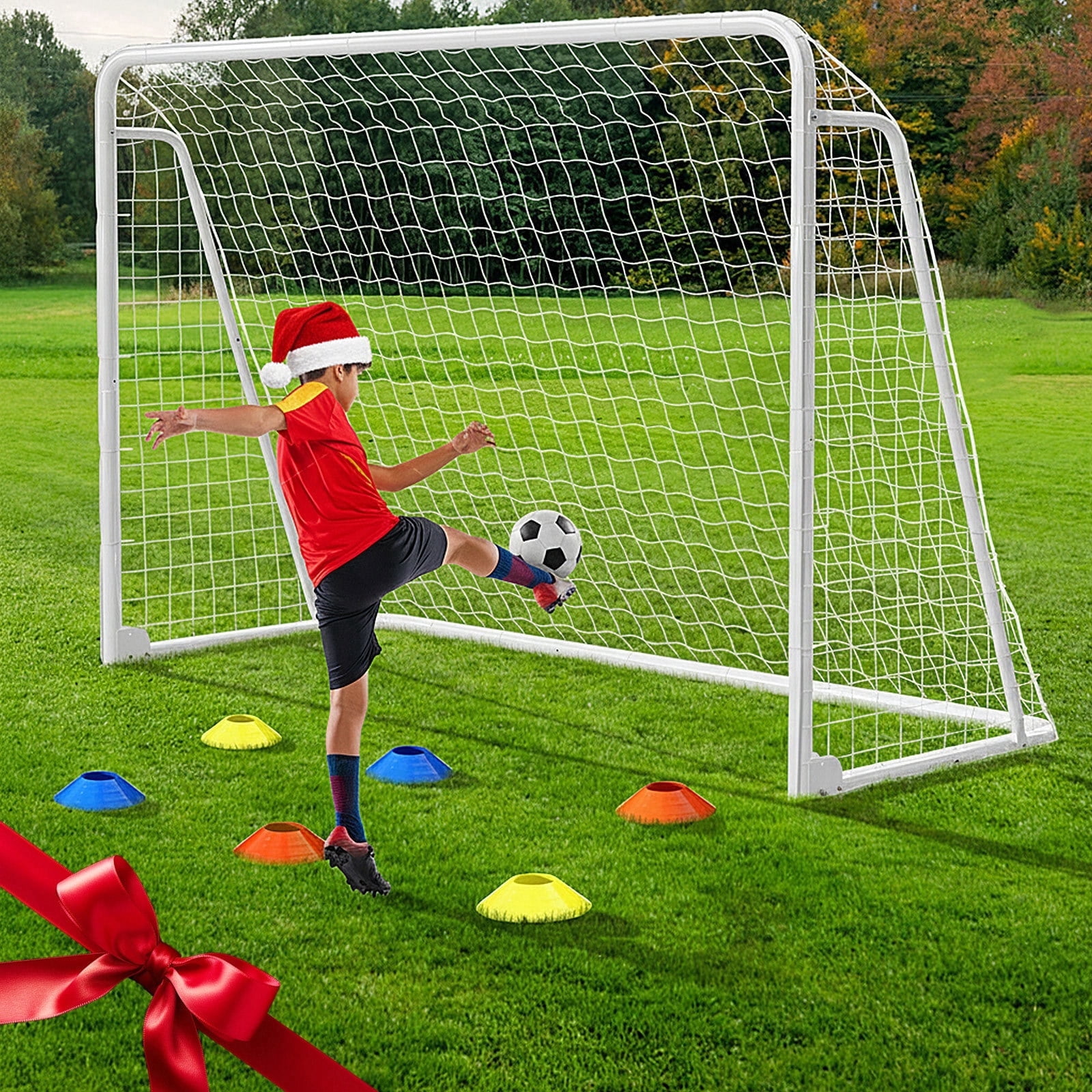 ABORON Soccer Goals for Backyard 10 x 6.5FT, Foldable Portable Steel ...