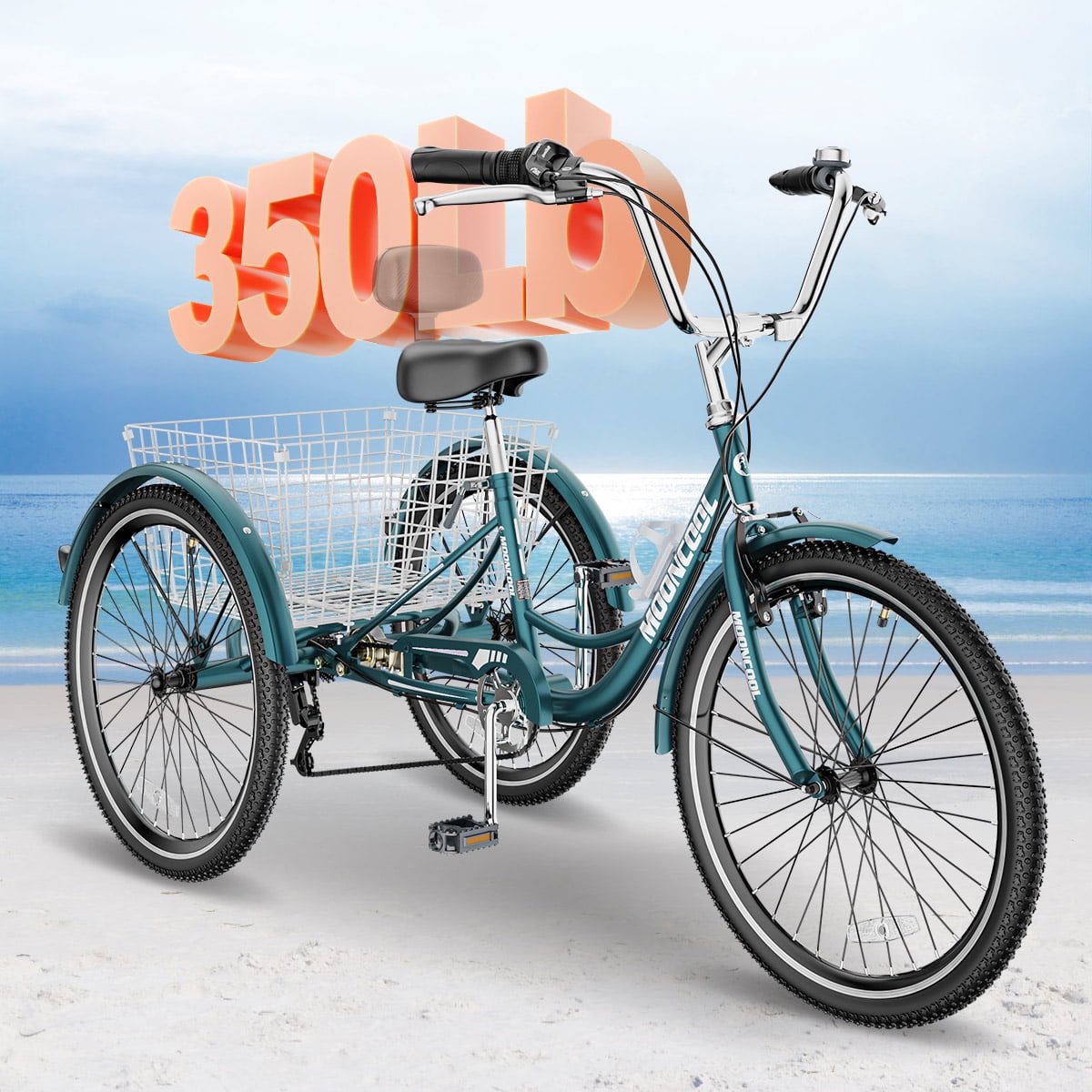 ABORON Adult Tricycle 24 inch, 1-Speed Three Wheel Bicycles for Adult ...