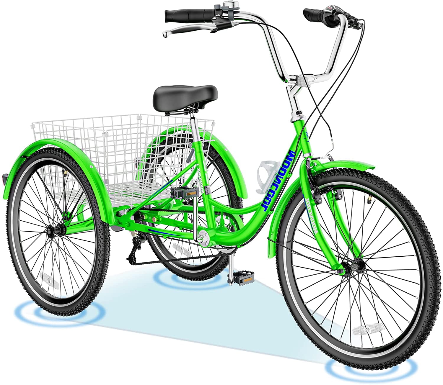 ABORON Adult Tricycle,3 Wheel Bike Adults,Three Wheels Cruiser Bike 16 ...