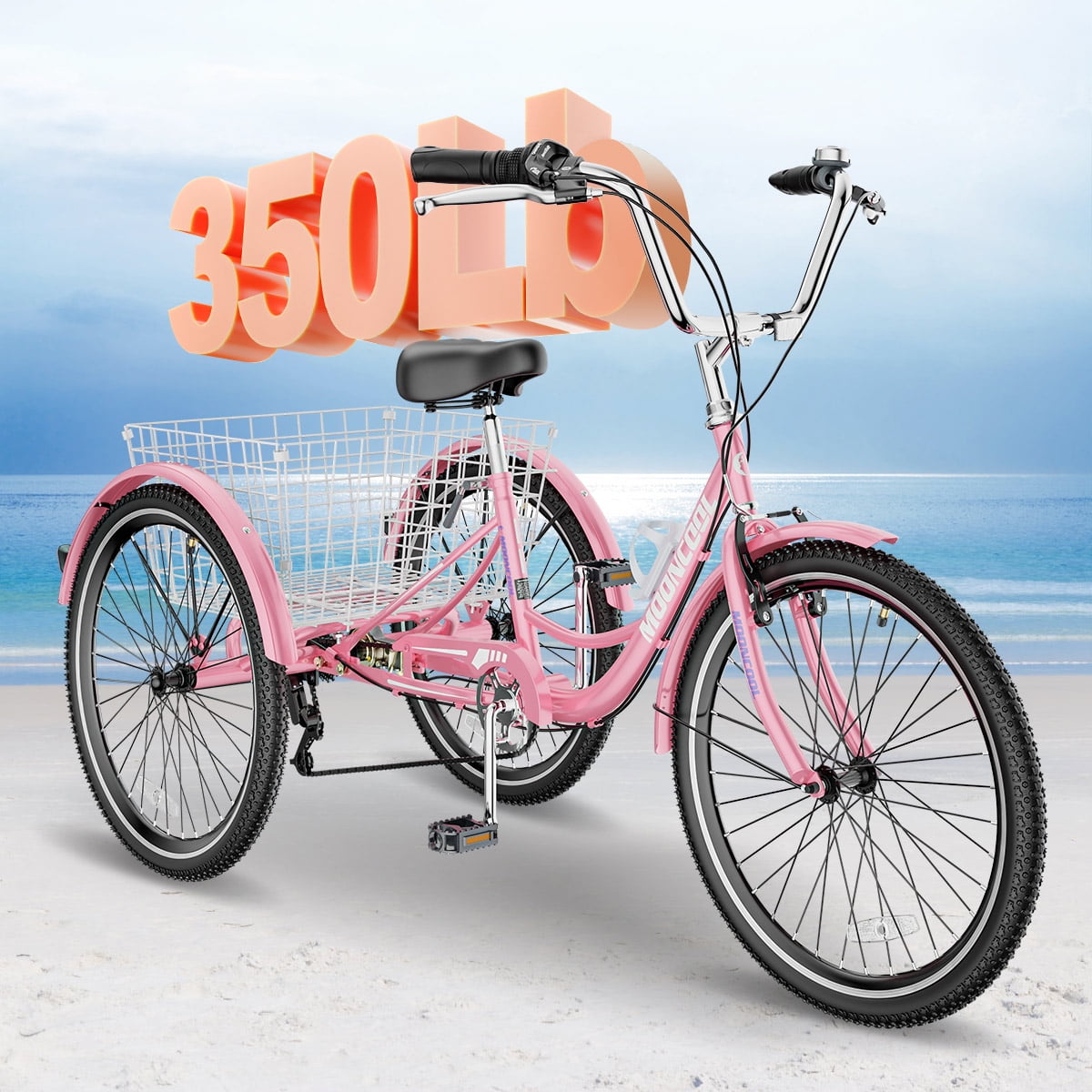 ABORON Adult Tricycles, 7 Speed Adult Trikes 24 inch 3 Wheel Bikes ...