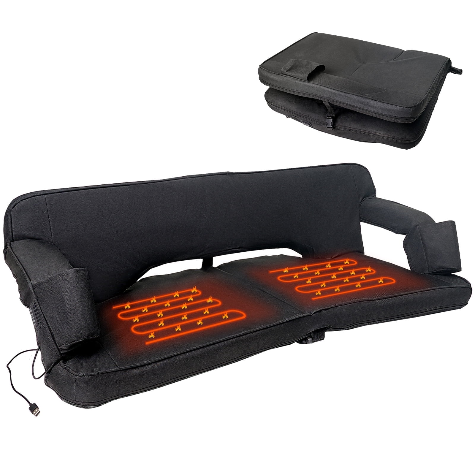 ABORON Oversized 2 Person Heated Stadium Seats for Bleachers with Back ...
