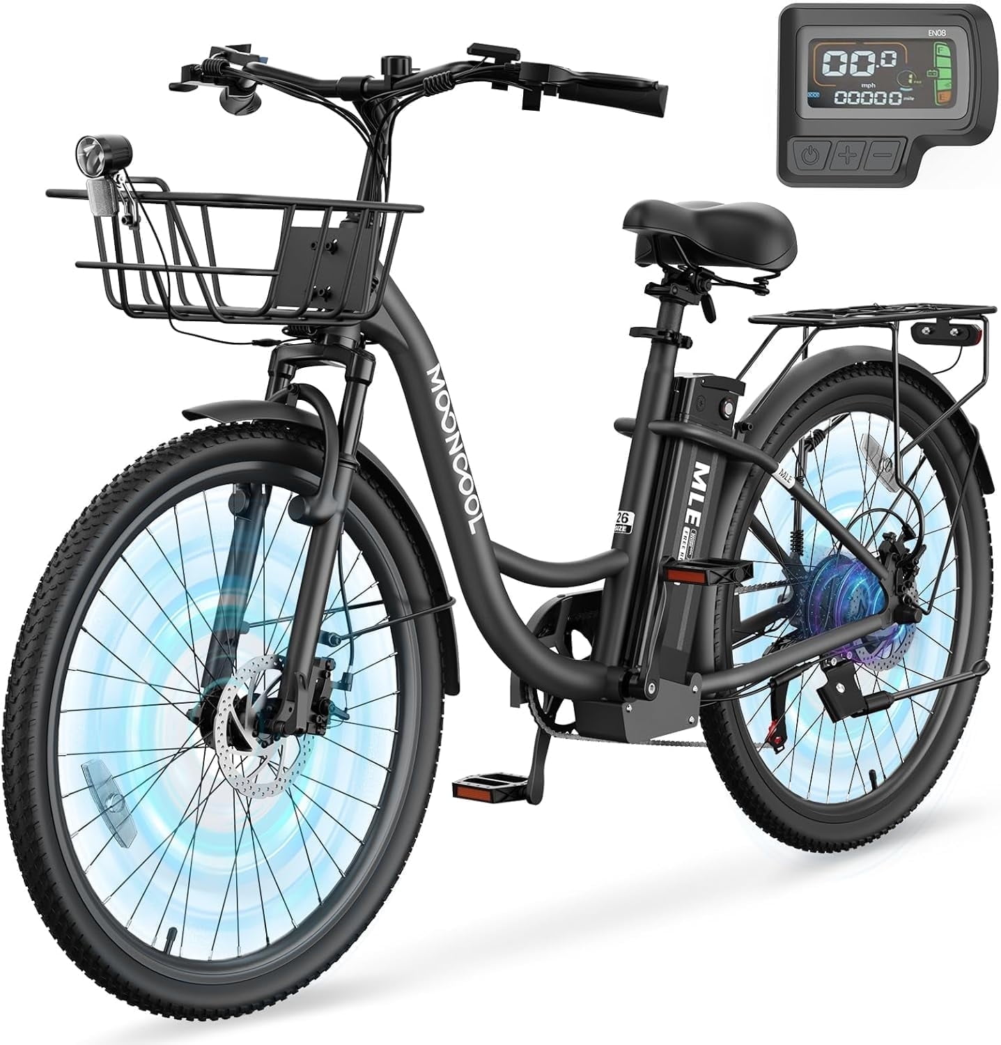 ABORON Electric Bike for Adults with 700W Peak Motor, City Commuter Women Cruiser Ebike, 7-Speed ...