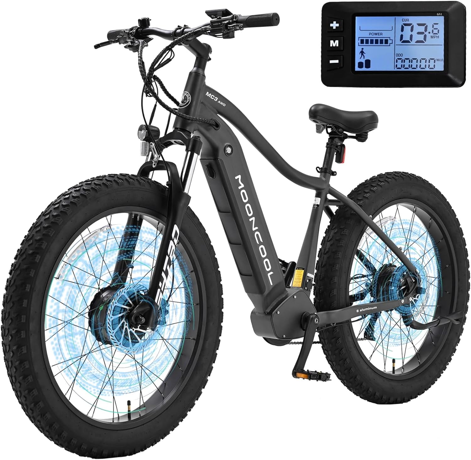 ABORON Mooncool 26" x 4" Electric Mountain Bike - Walmart.com
