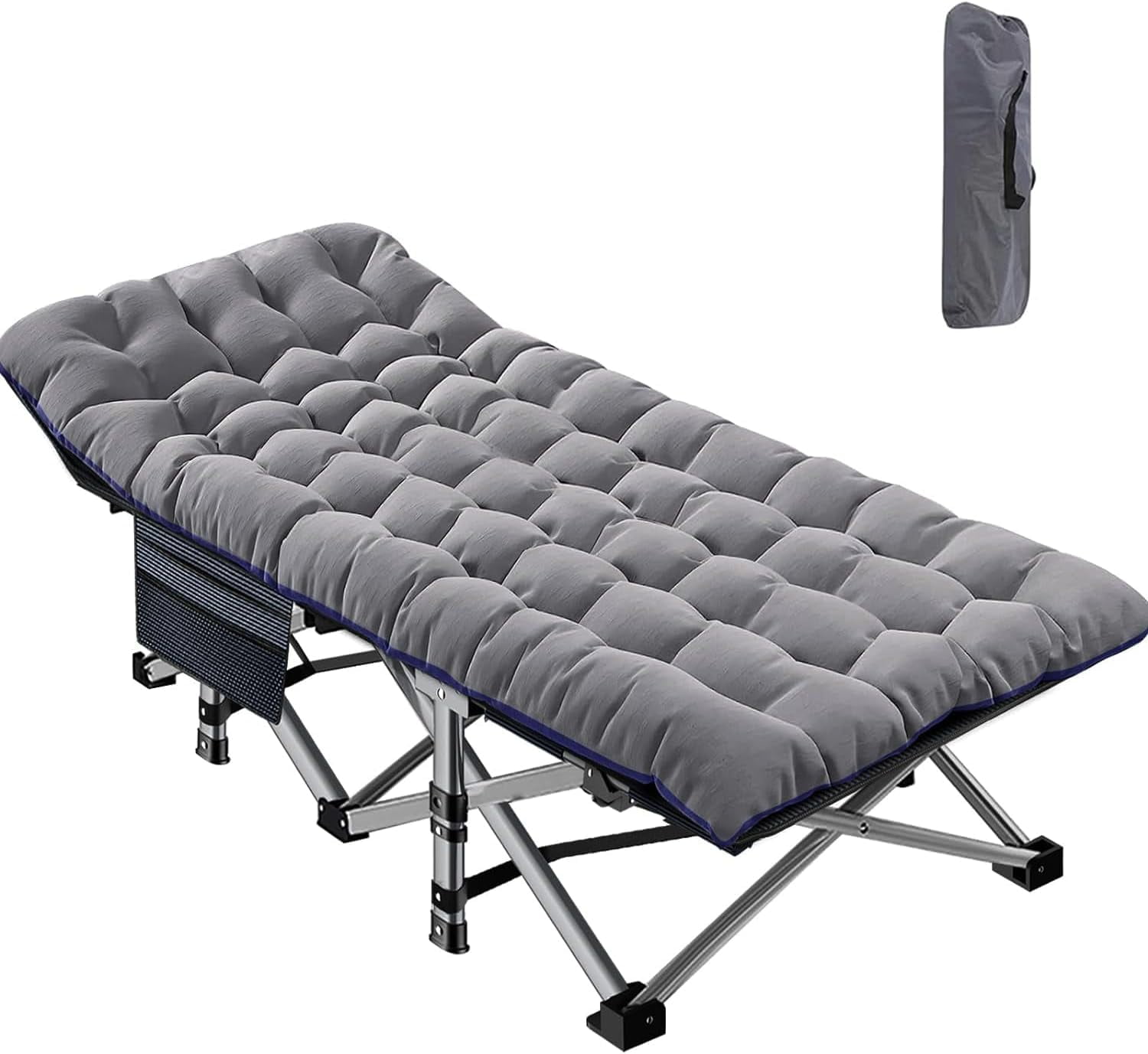 ABORON Foldable Camping Cots for Adults, Double Layer 1200D 500lb ...