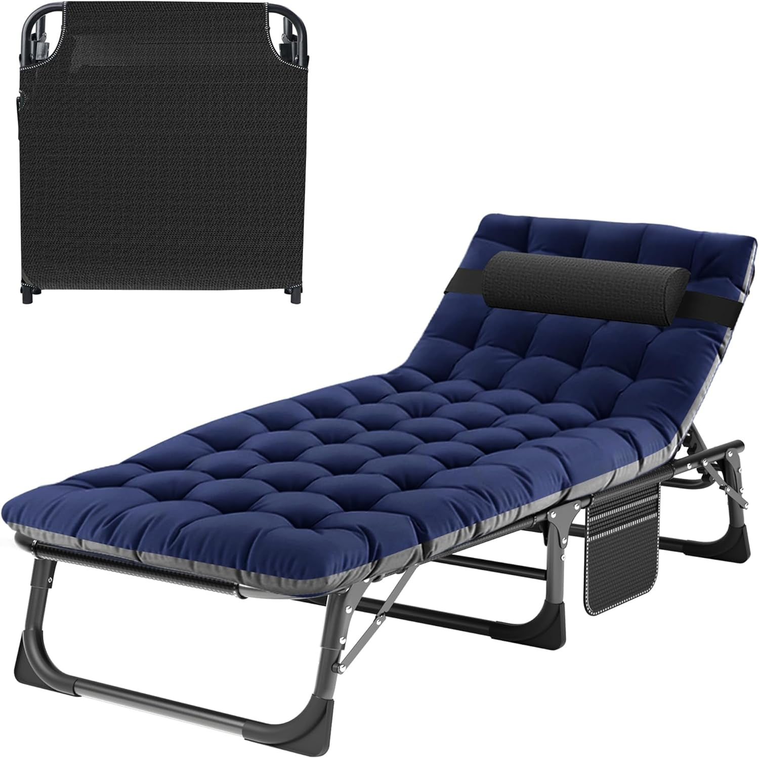 ABORON Foldable Camping Cots for Adults, Double Layer 1200D 500lb ...