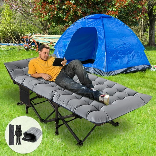 ABORON Portable & Foldable Camping Cot for Adults & Kids, Guest Bed ...