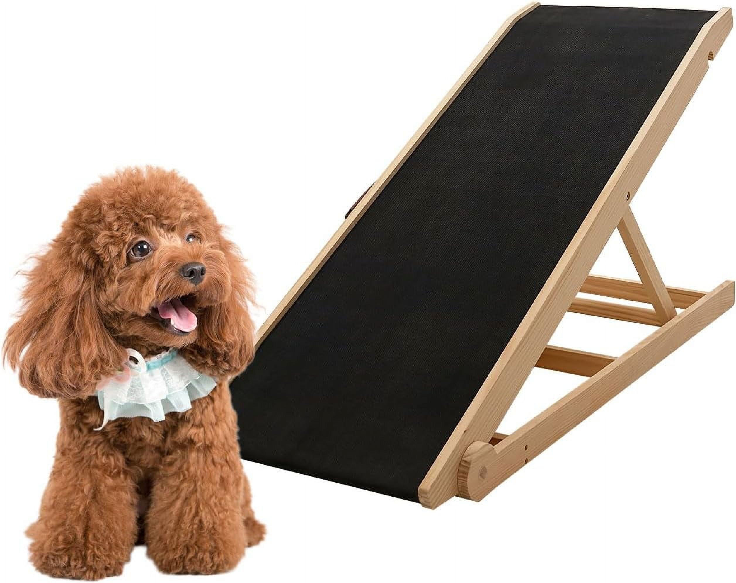ABORON Folding Dog Ramp for Couch, 4-level Adjustable Pet Ramp for Car ...