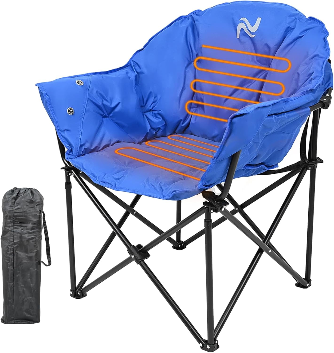 ABORON Heated Camping Chair, Portable Heated Camping Chairs with 3 Heat ...