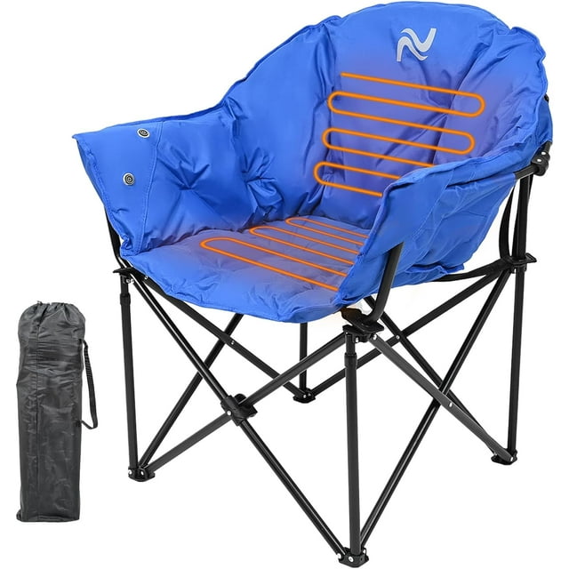 ABORON Heated Camping Chair, Portable Heated Camping Chairs with 3 Heat ...