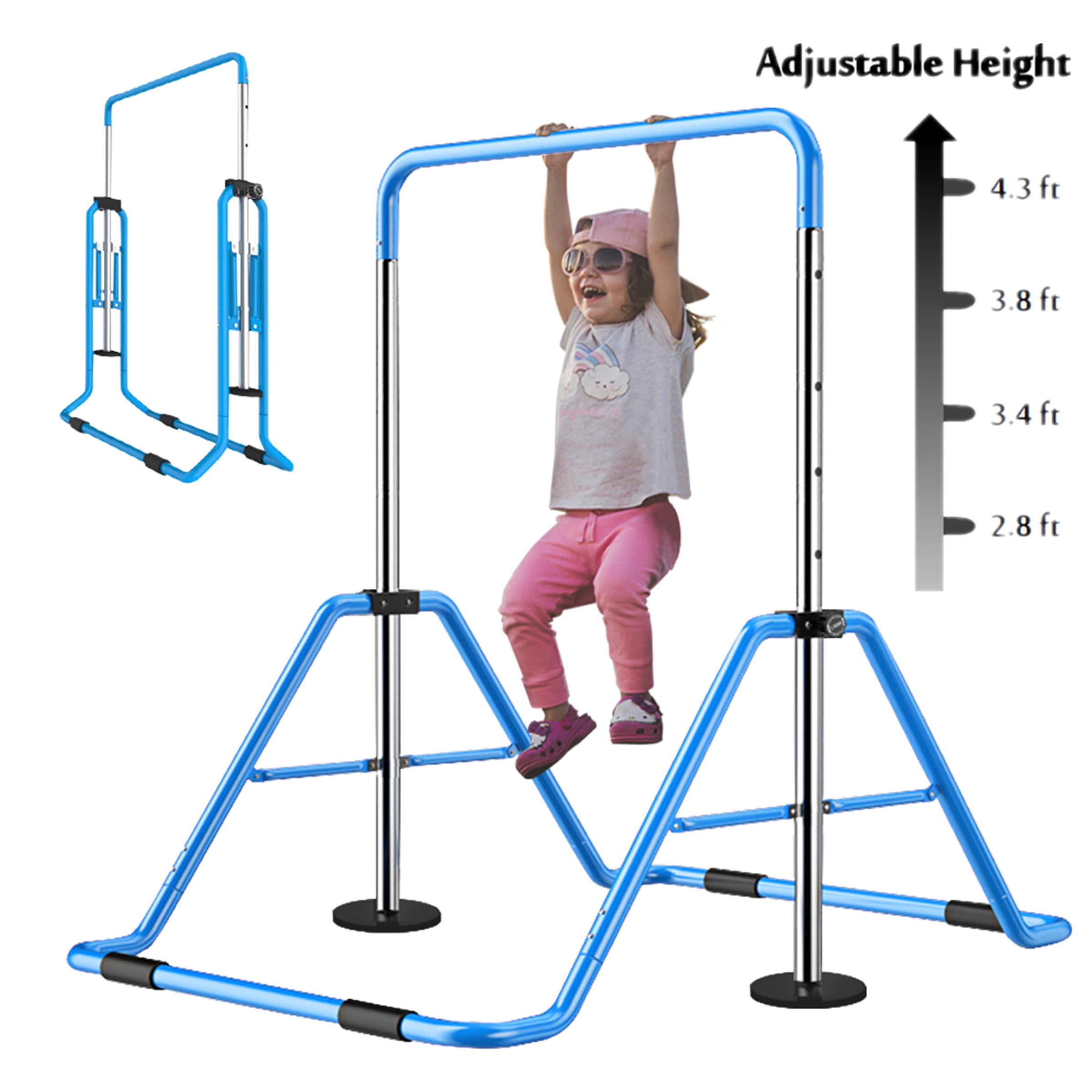 ABORON Indoor Gymnastics Equipment Horizontal Bars for Kids, Folding ...