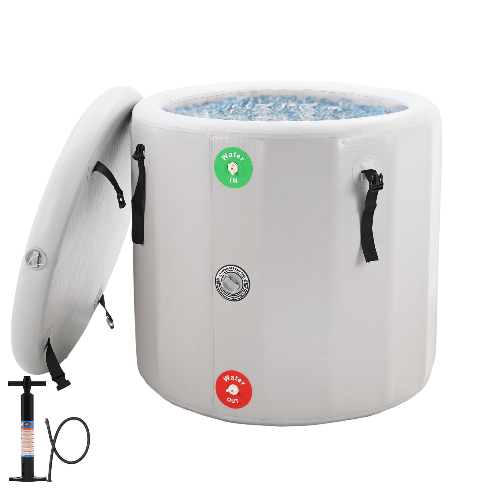 ABORON Ice Bath Tub White 180 gal Inflatable Cold Plunge Ice Bath Tub ...