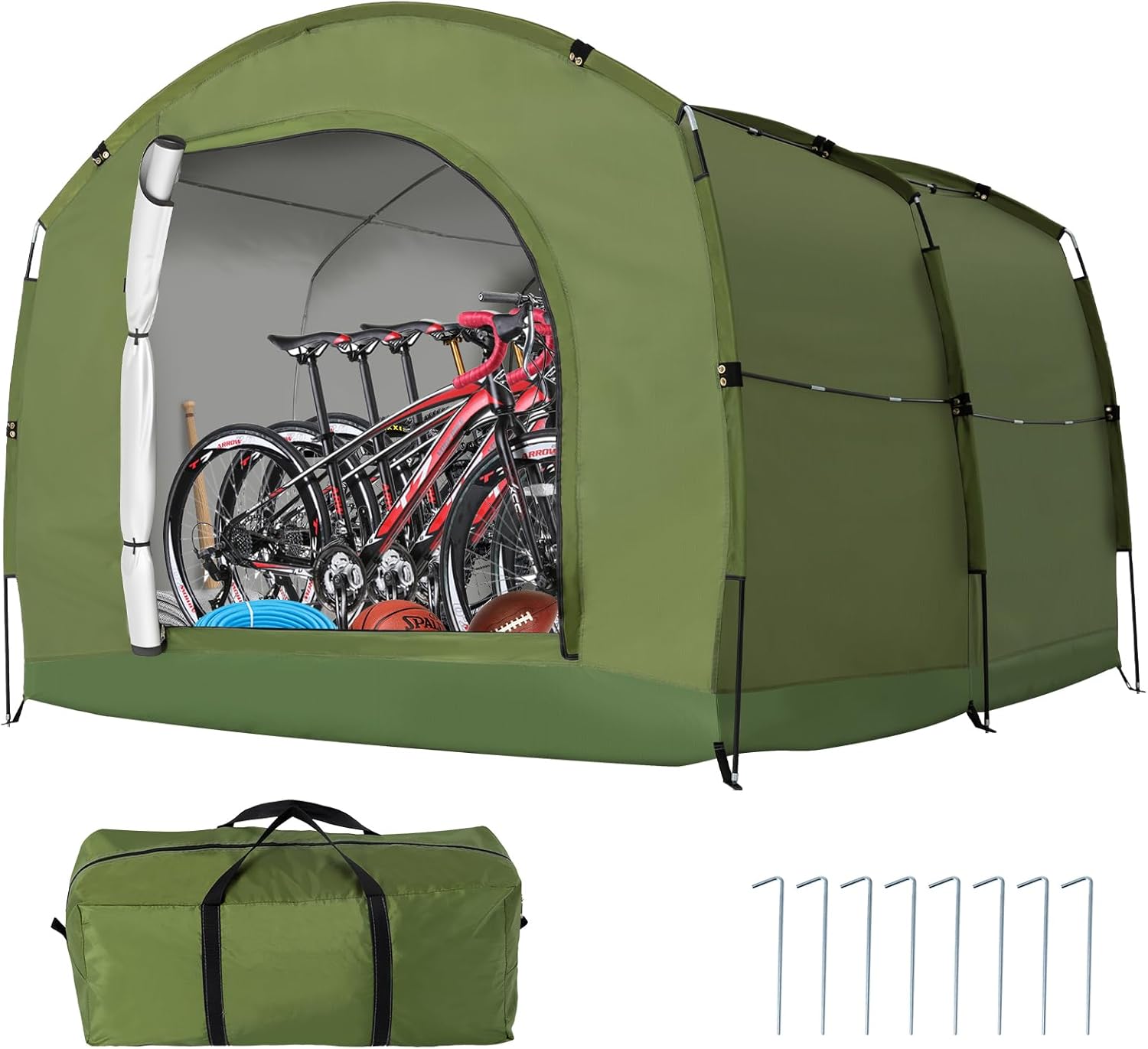 ABORON Outdoor Bike Storage Tent, Waterproof UV-Proof 230D Oxford ...