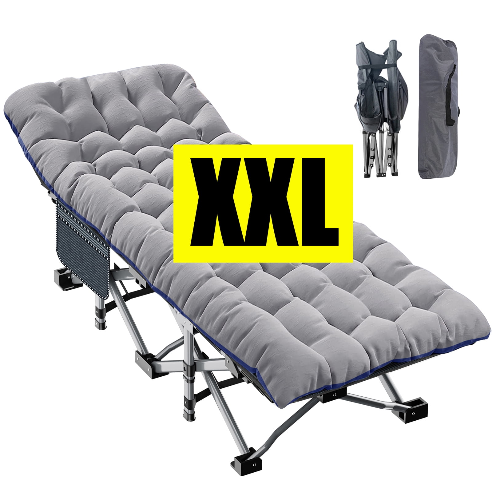 ABORON Oversized Cot, XXL Folding Heavy Duty Sleepovers Bed, 78" L x 32 ...