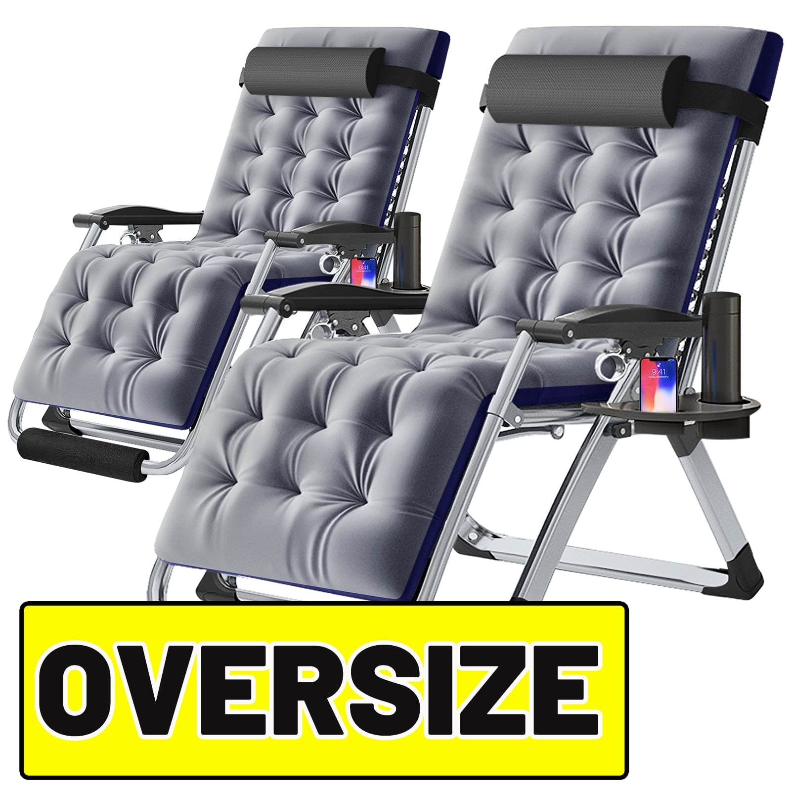 ABORON Oversized Living Room Chairs, Folding Zero Gravity Chair for ...