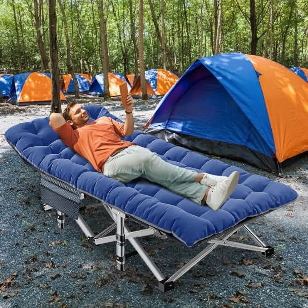ABORON Oversized XXL Folding Camping Cot W/Mat for Adults, 78" L x 32 ...