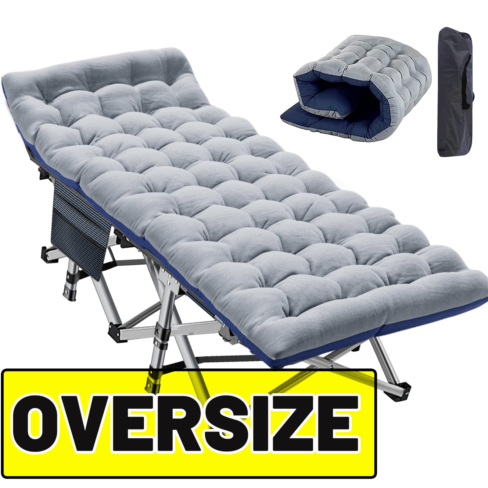 ABORON Oversized XXL Folding Sleeping Cots for Adults, 900lb Loading ...