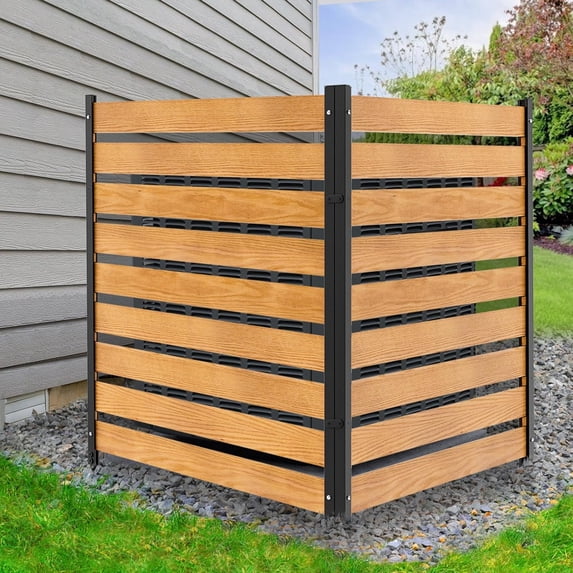 ABORON Privacy Screen Outdoor AC Privacy Fence, 36" W x 44" H Metal ...
