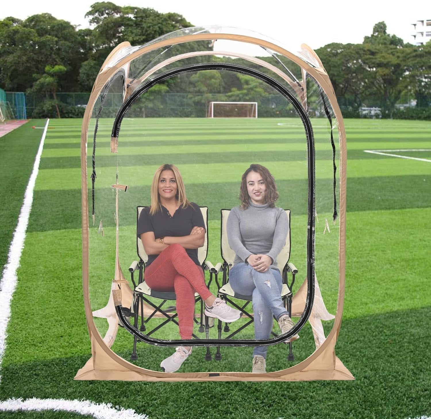 ABORON Sports Tent Pop Up Pod, Instant Weather Proof Pop Up Tent Shelter with Carry Bag, Clear ...