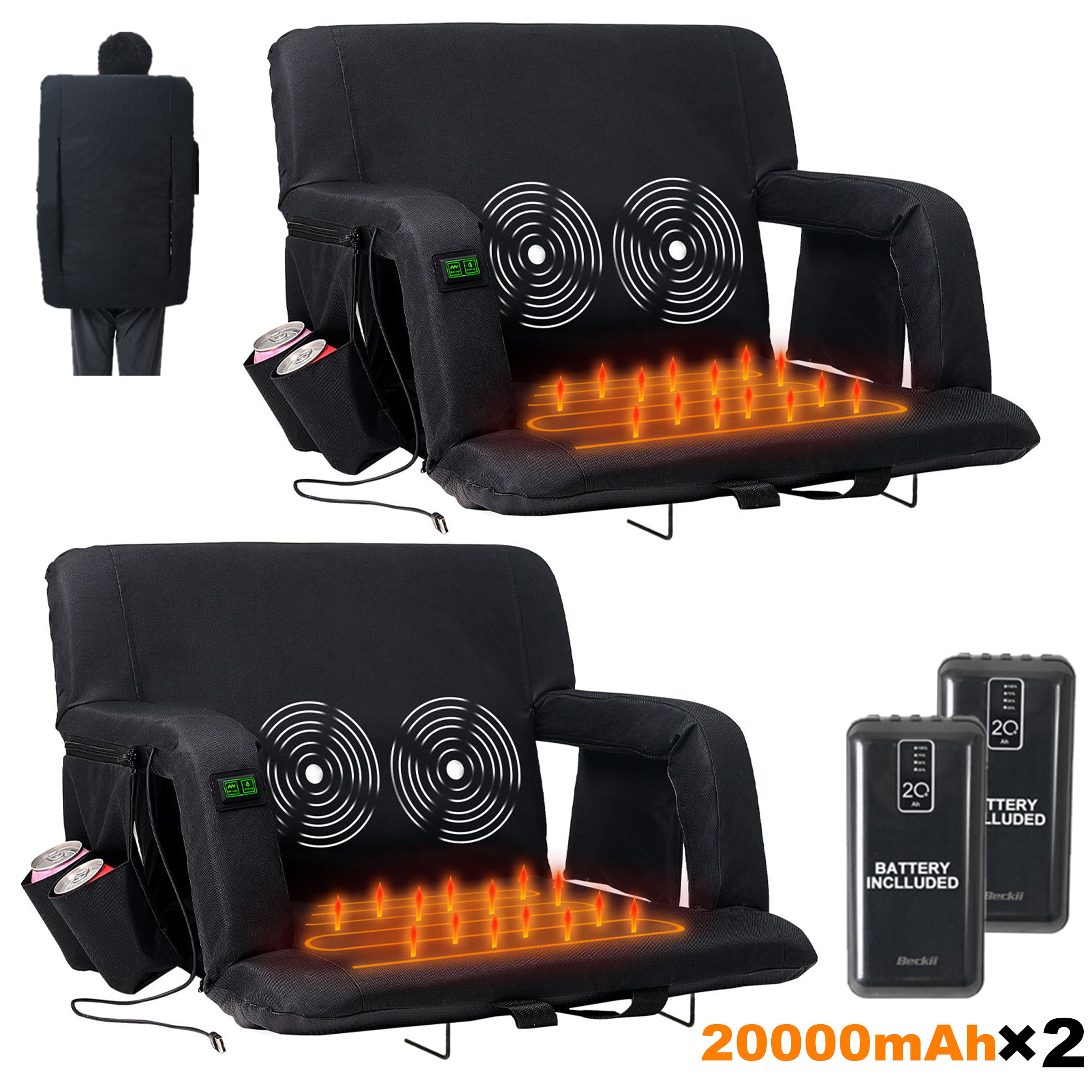 ABORON Lightweight Comfortable Stadium Seat for Bleachers with Armrests ...