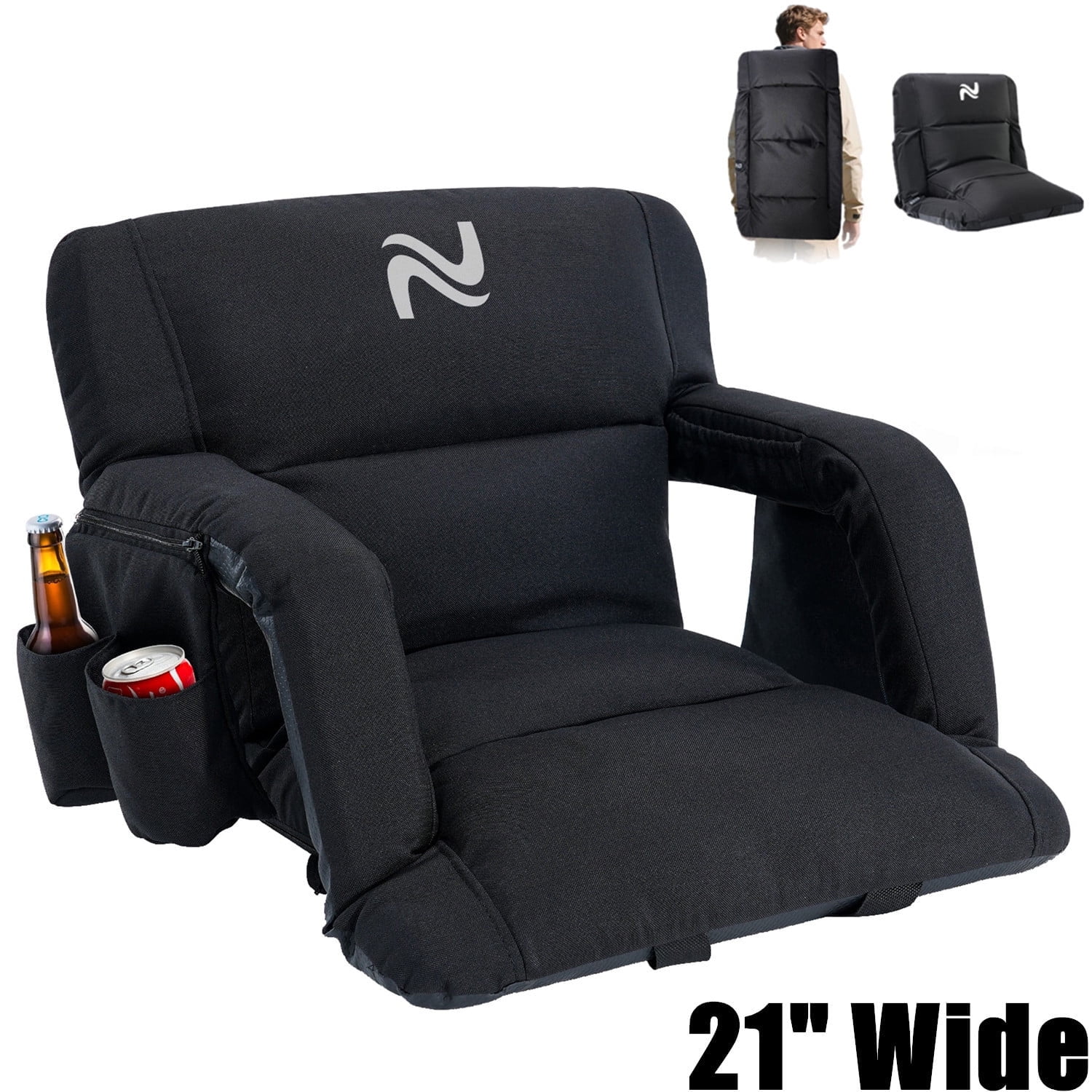 ABORON Stadium Seats for Bleachers with Back Support Wide 21 Inch ...