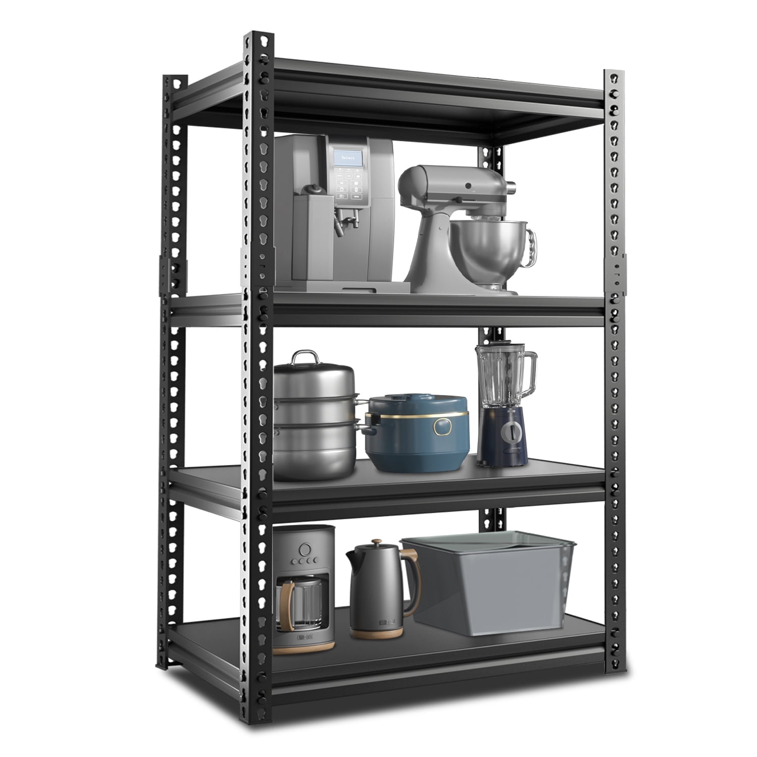 ABORON Storage Shelves,4 Tier Adjustable Garage Storage Shelving, Heavy ...