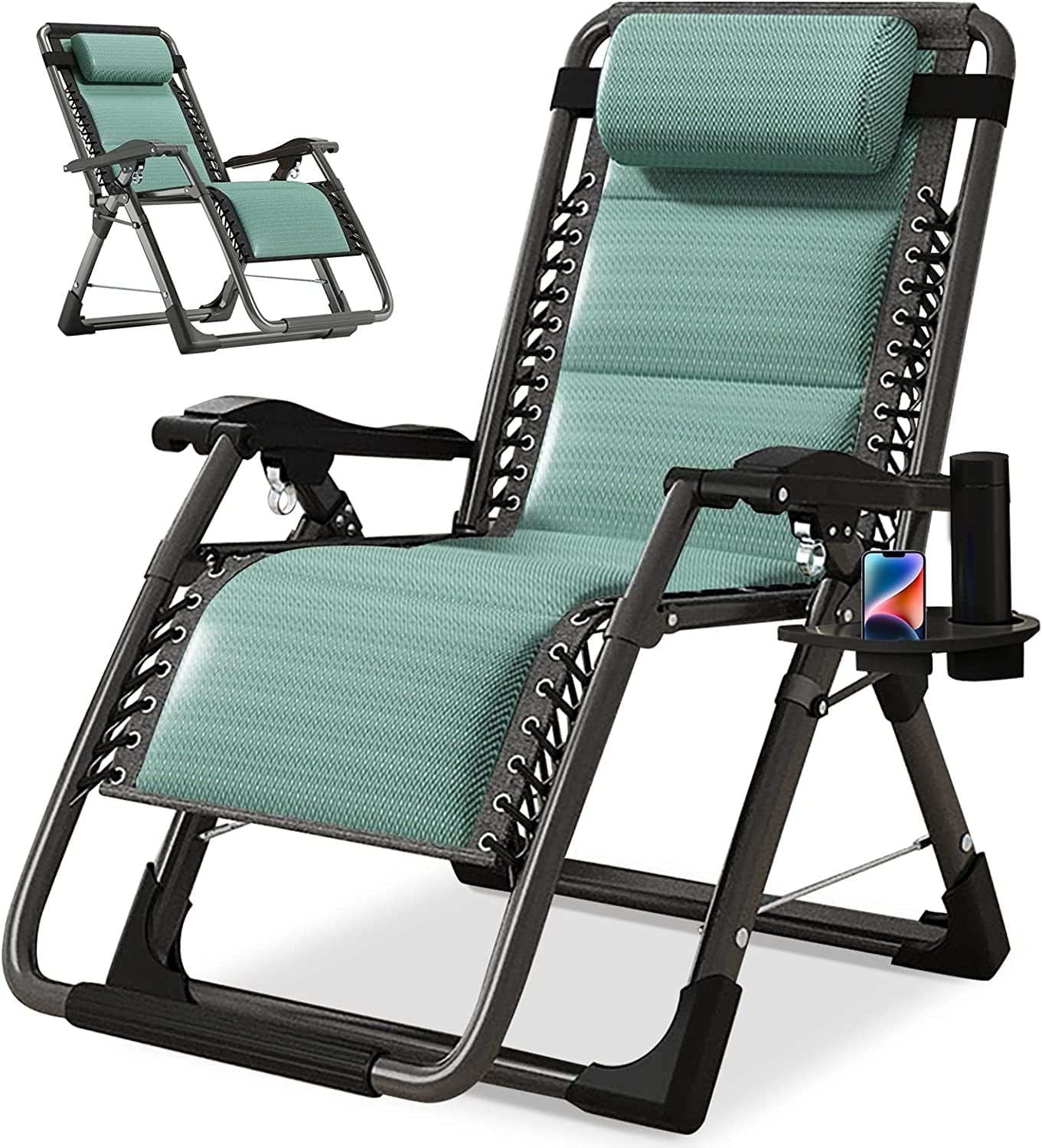 ABORON Ice Silk Zero Gravity Chair, 440lbs Support, Folding Outdoor ...