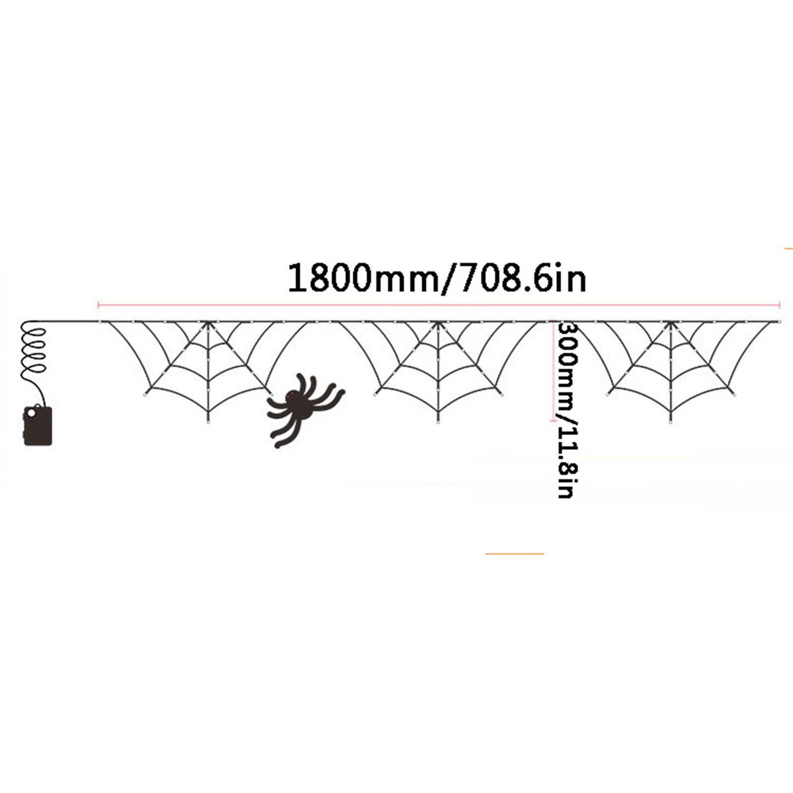 ABOUTYES Halloween Spider Web Banner Garland,Glitter Spiderweb Garland ...