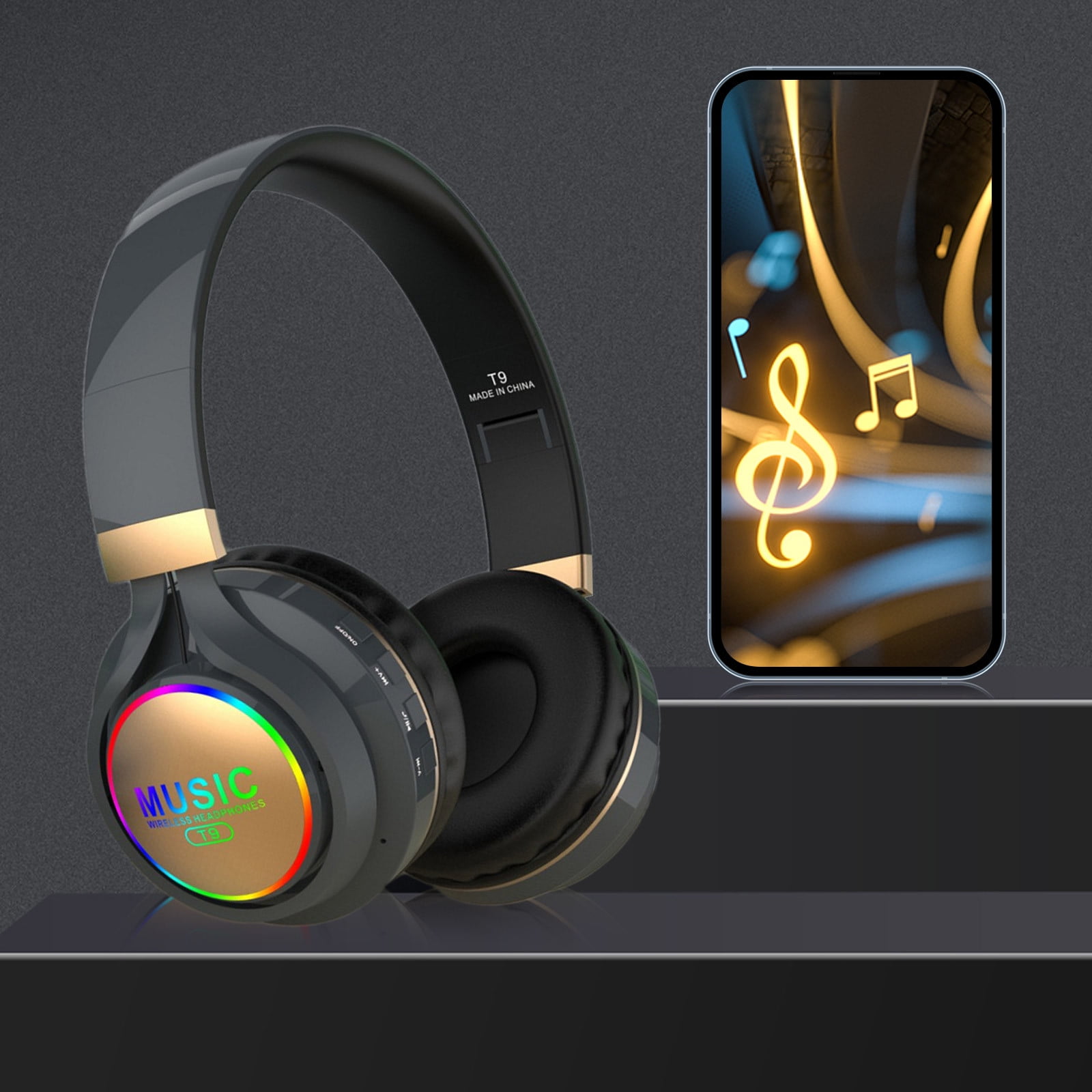 ABOUTYES Noise Cancelling Headphones Wireless Over Ear Bluetooth ...