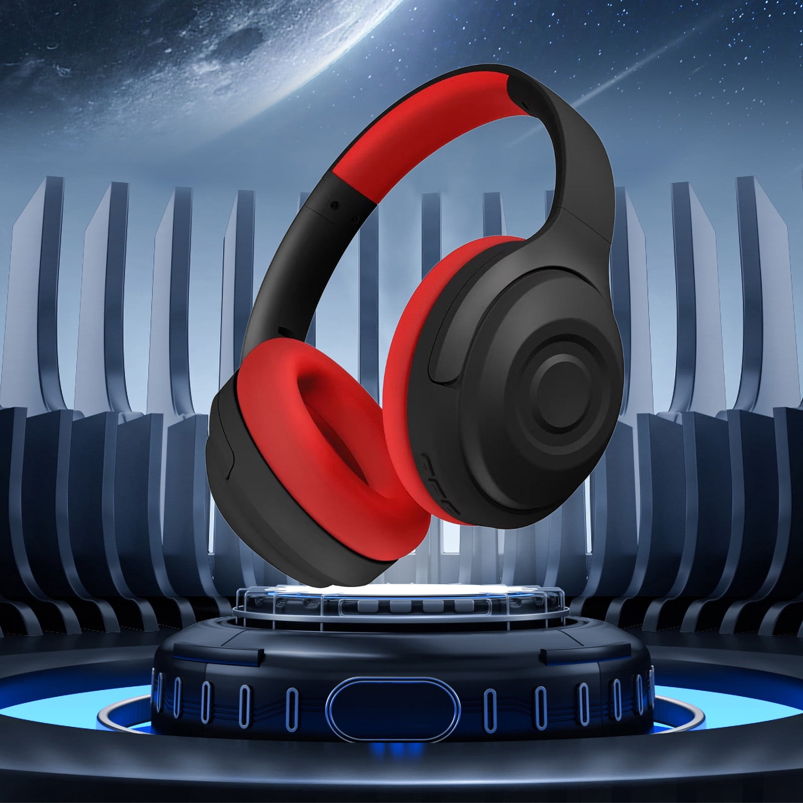 ABOUTYES Wireless Bluetooth Headphones with Bluetooth 5.3 Bass and ...