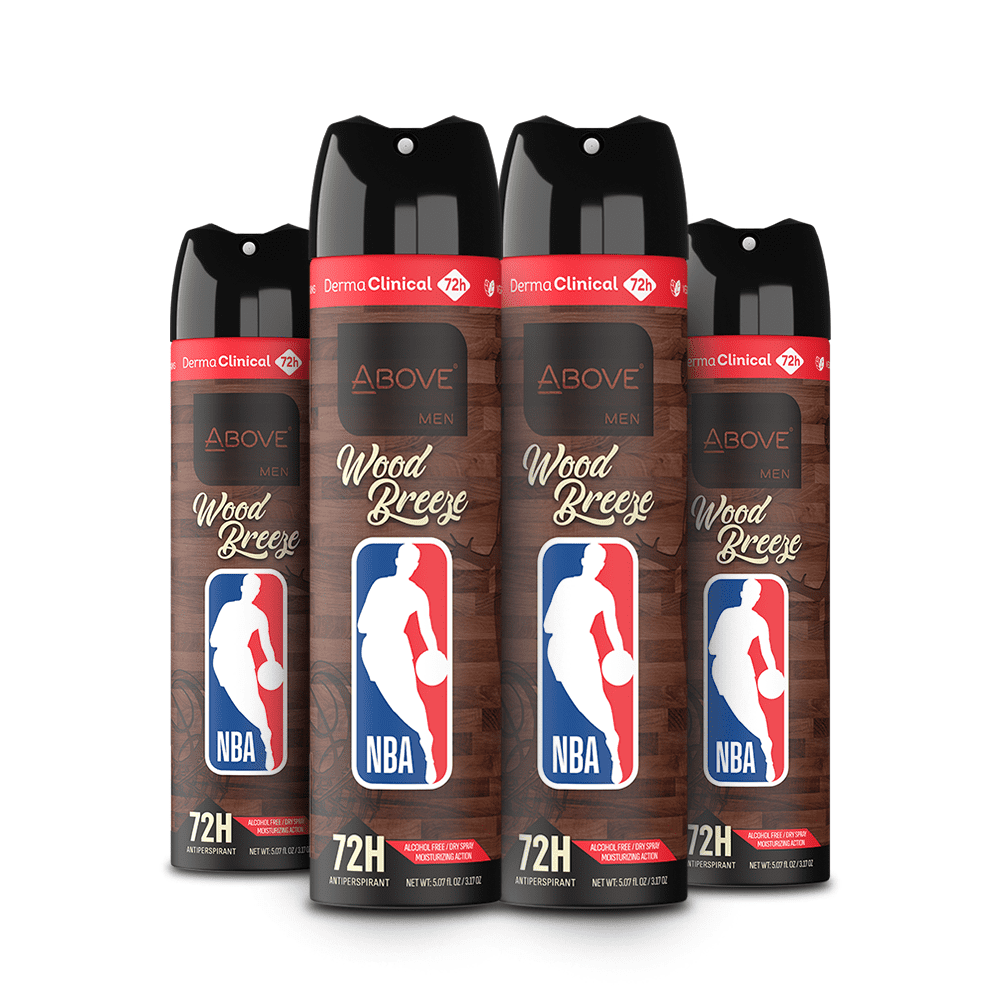 Above NBA Men Wood Breeze Antiperspirant Deodorant 72h Spray - 5.07 fl ...