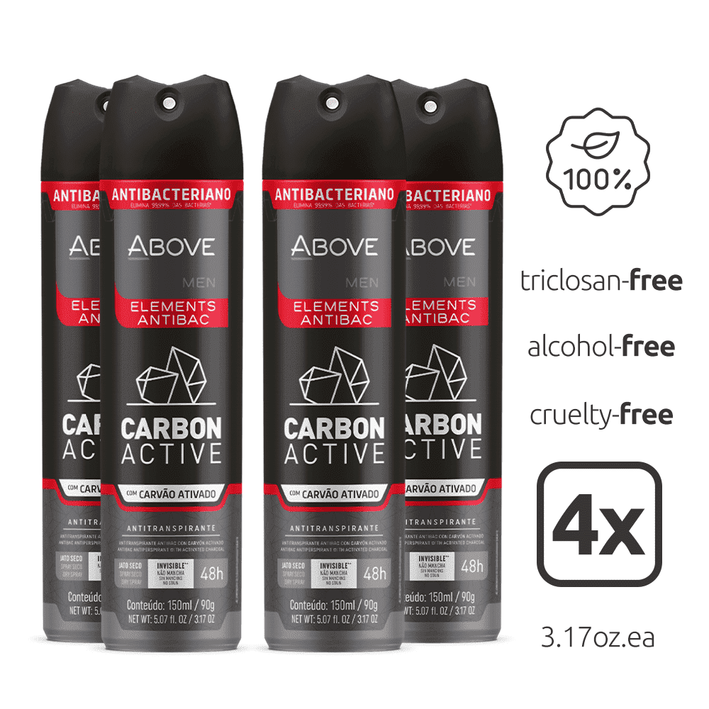 ABOVE Men Carbon Active Elements Antiperspirant Spray, 48-Hour ...