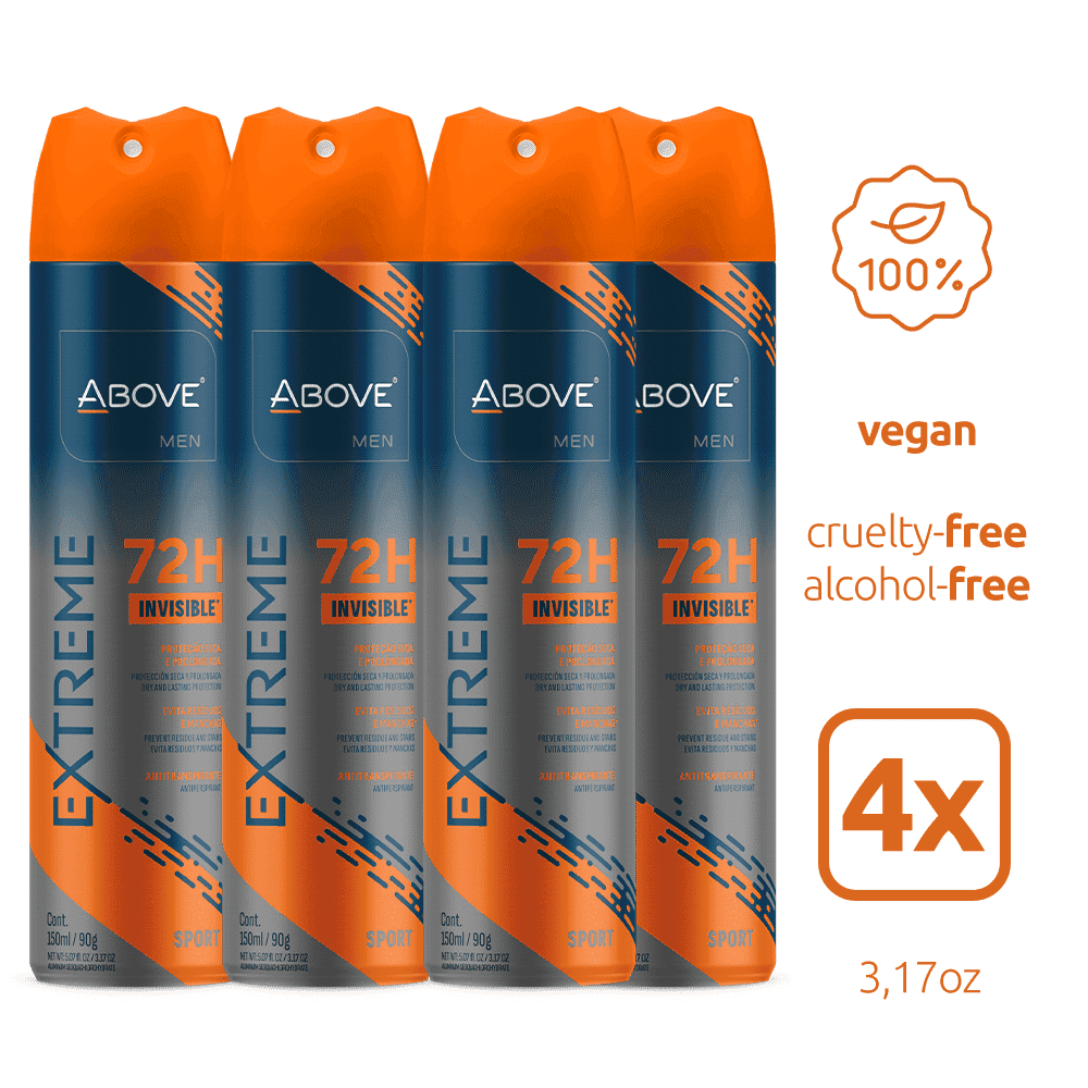 ABOVE Men Extreme Sport Antiperspirant Spray, 72-Hour Protection, 5.07 ...