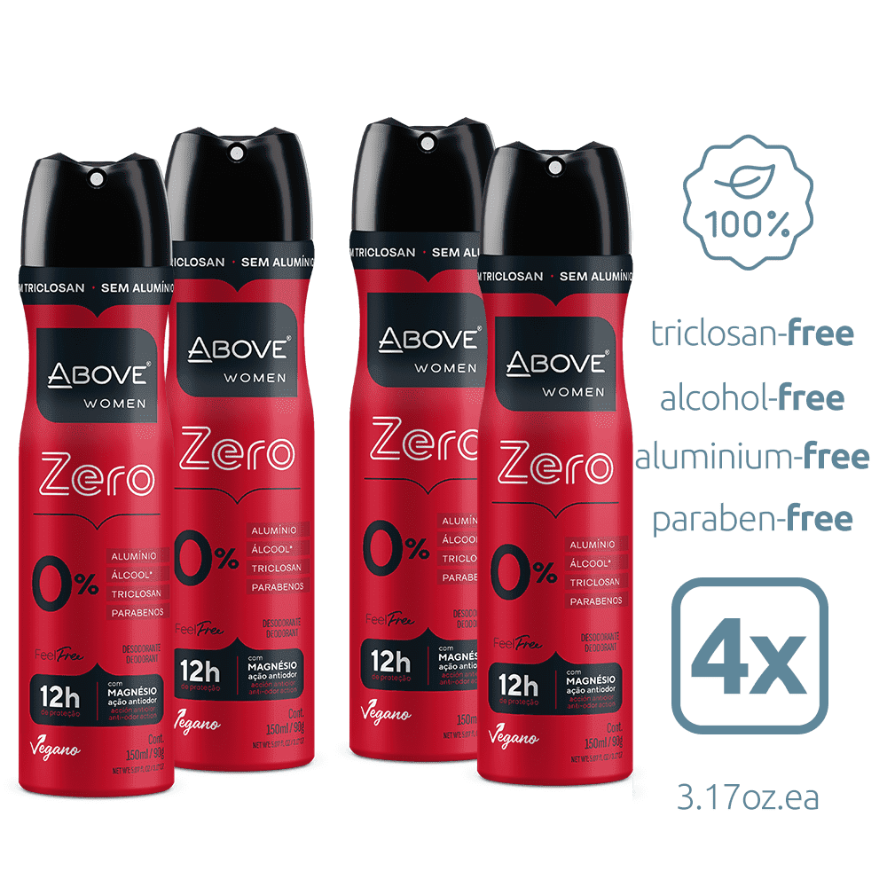 ABOVE Women Zero Deodorant Spray - 12 Hours Protection, Magnesium ...