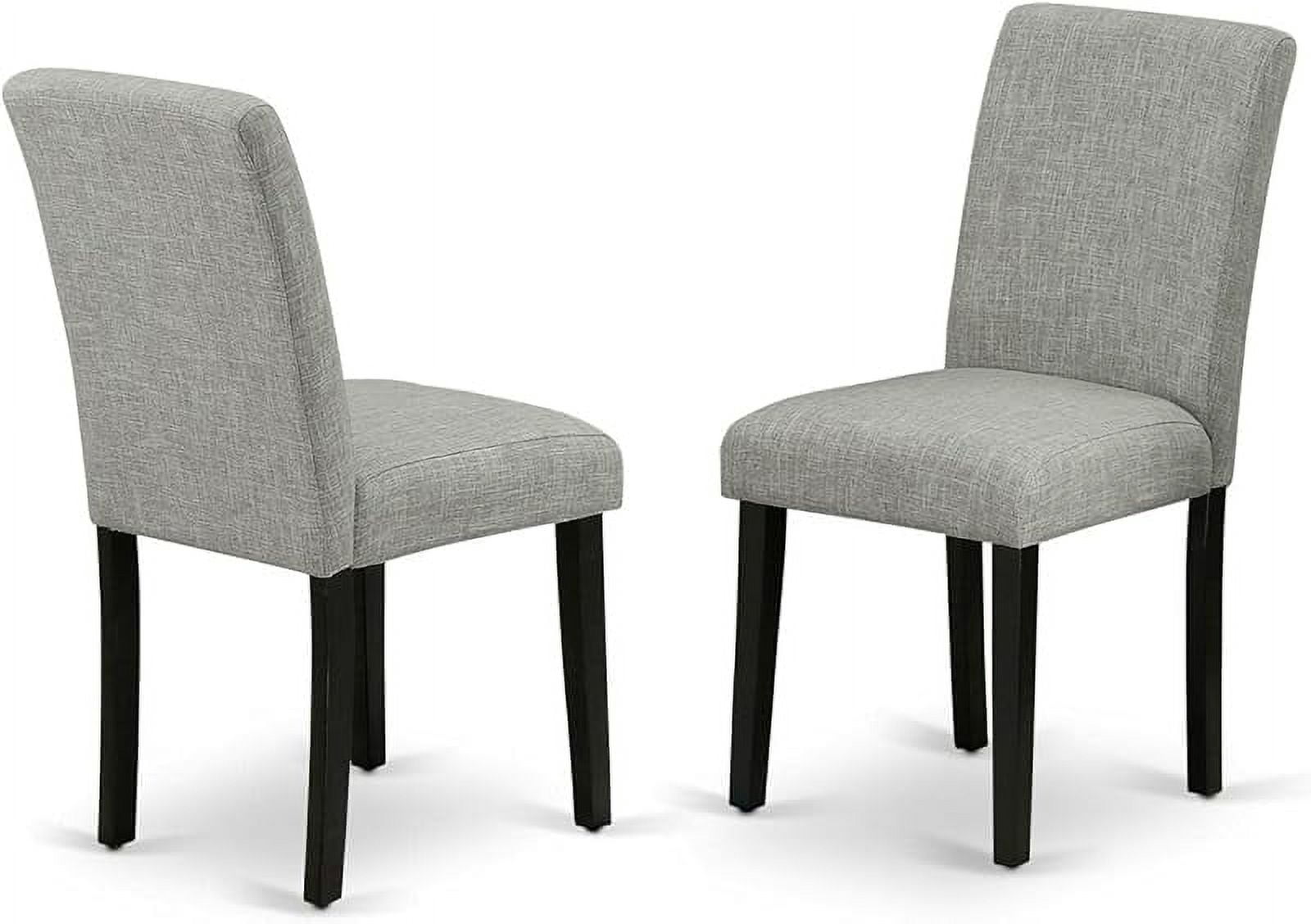 ABP6T24 Abbott Parson Chairs - Black Color Linen Fabric Upholstered ...