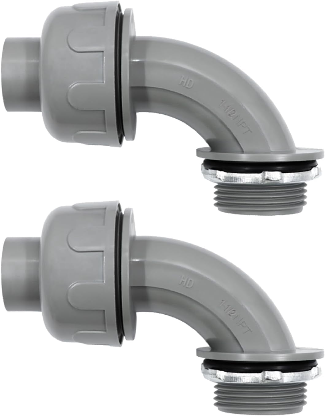 ABPETE 1-1/2 inch Liquid Tight Connector 90 Degree PVC Flexible Conduit ...