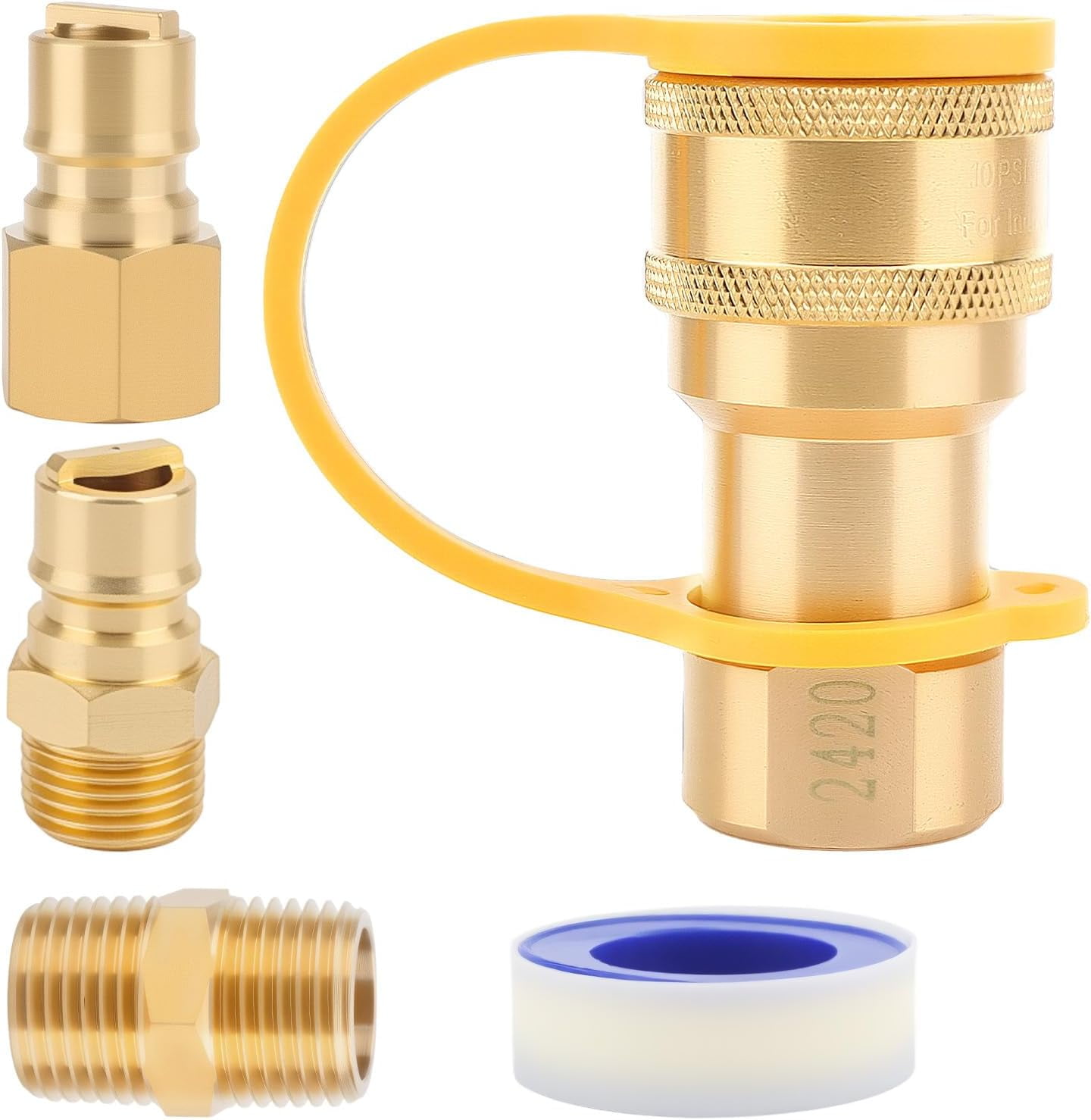 ABPETE 1/2 Inch Propane Quick Connect Natural Gas Connector for Outdoor ...