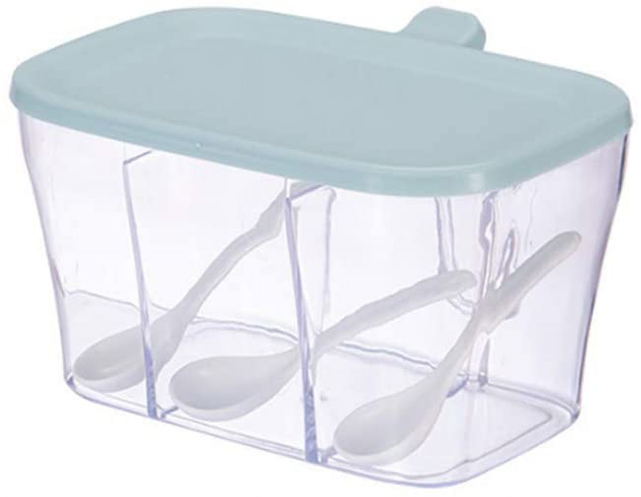 ABPETE 1 Pack Seasoning Storage Container, 3 Compartment Spice Storage ...