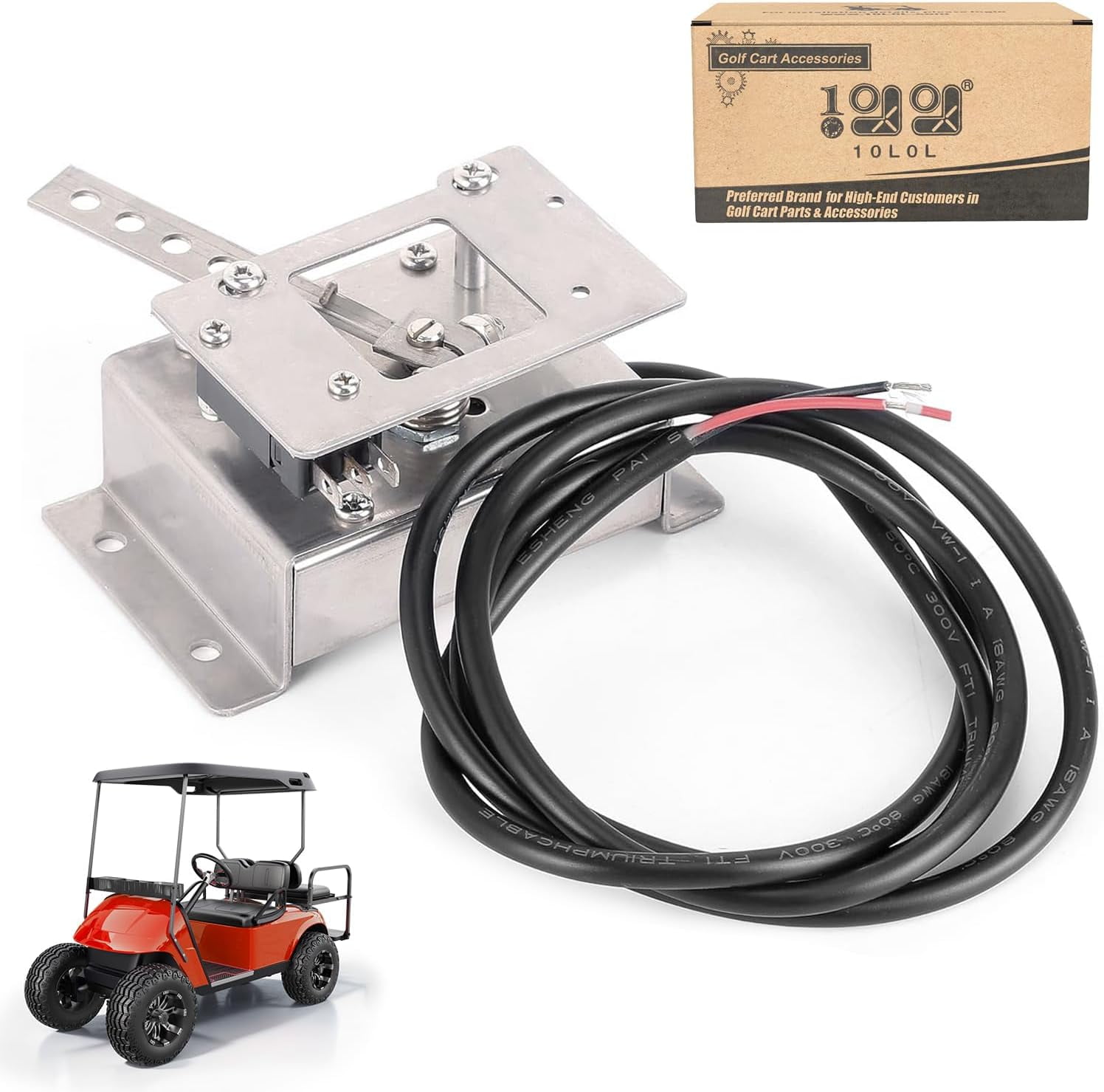 ABPETE 10L0L Golf Cart Potentiometer w/Micro Switch for EZGO 36V 1994+ All Electric, Replacement ...