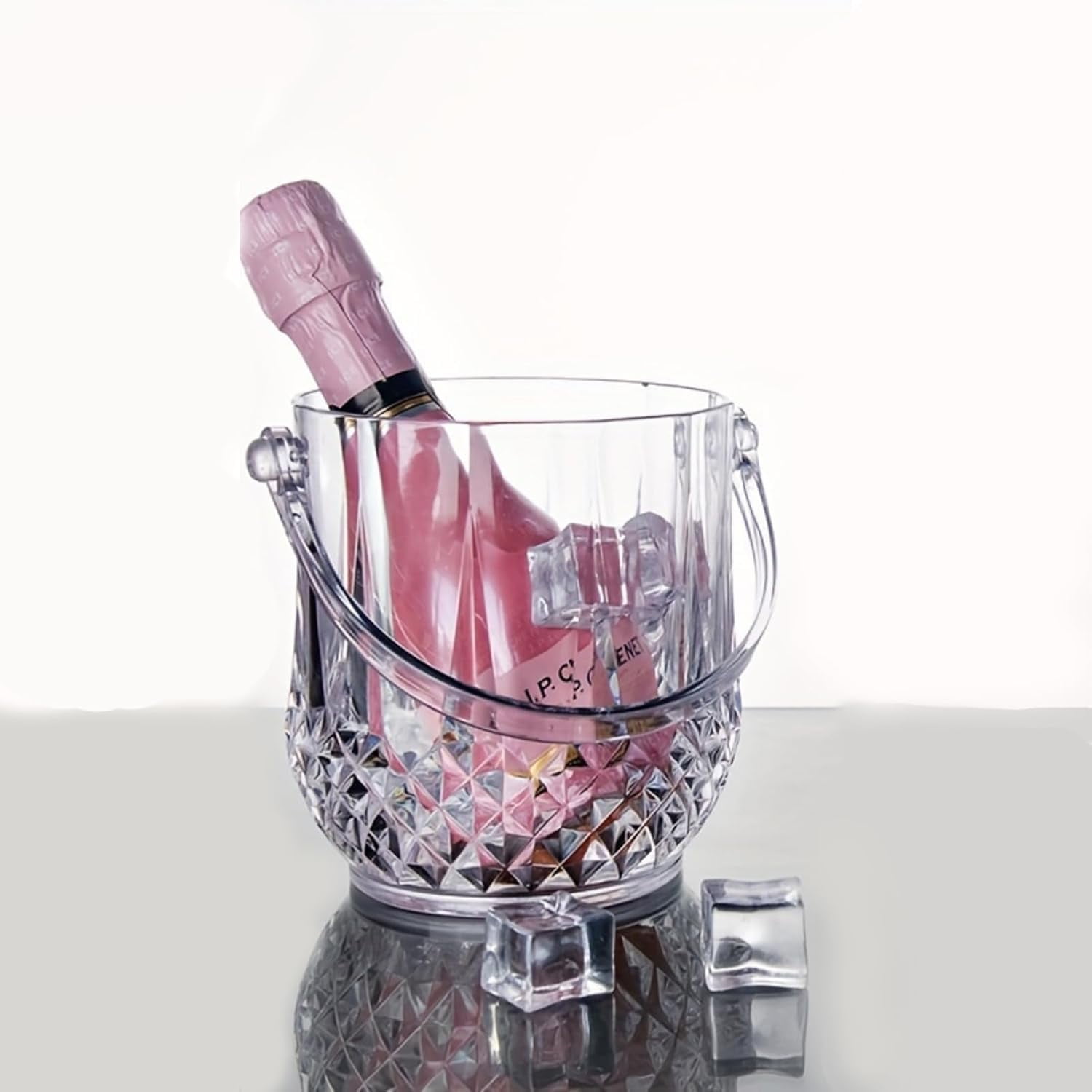 ABPETE 1150ml Acrylic ice Bucket,Crystal binaural Small ice Bucket ...