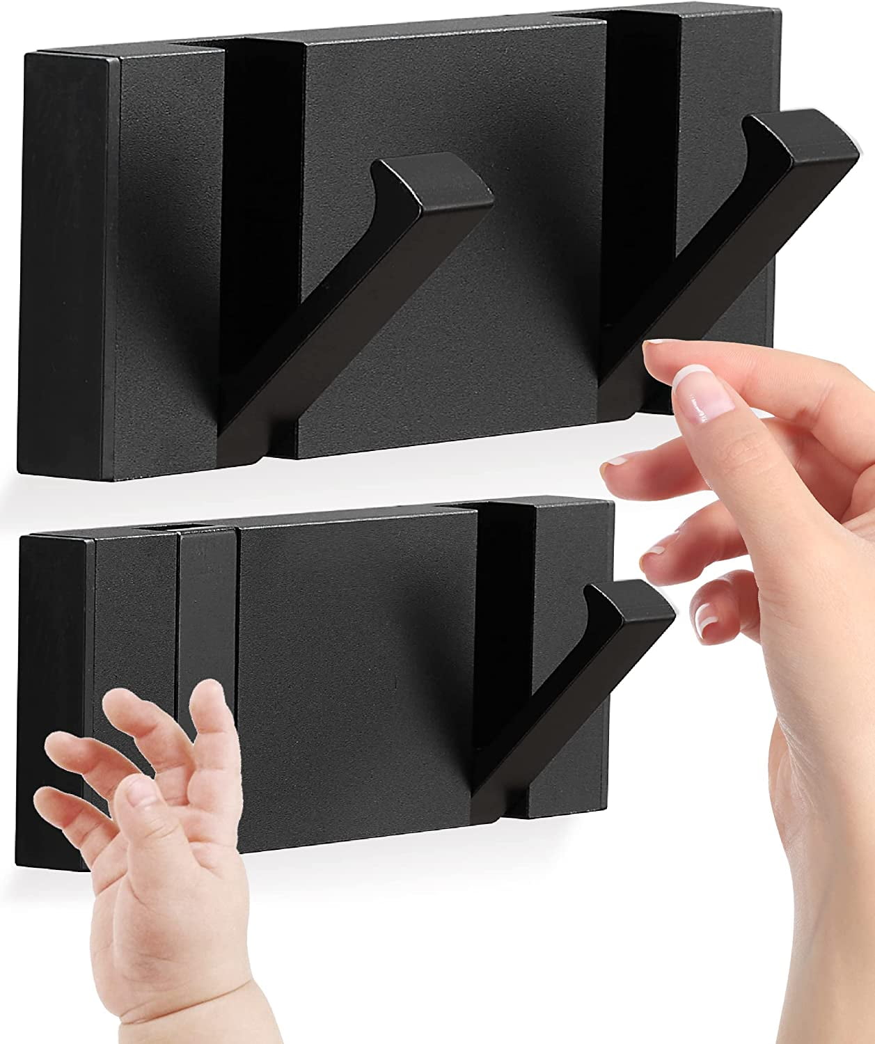 ABPETE 2 Pack Waterproof Folding Hideaway Coat Hooks, Aluminum Heavy ...