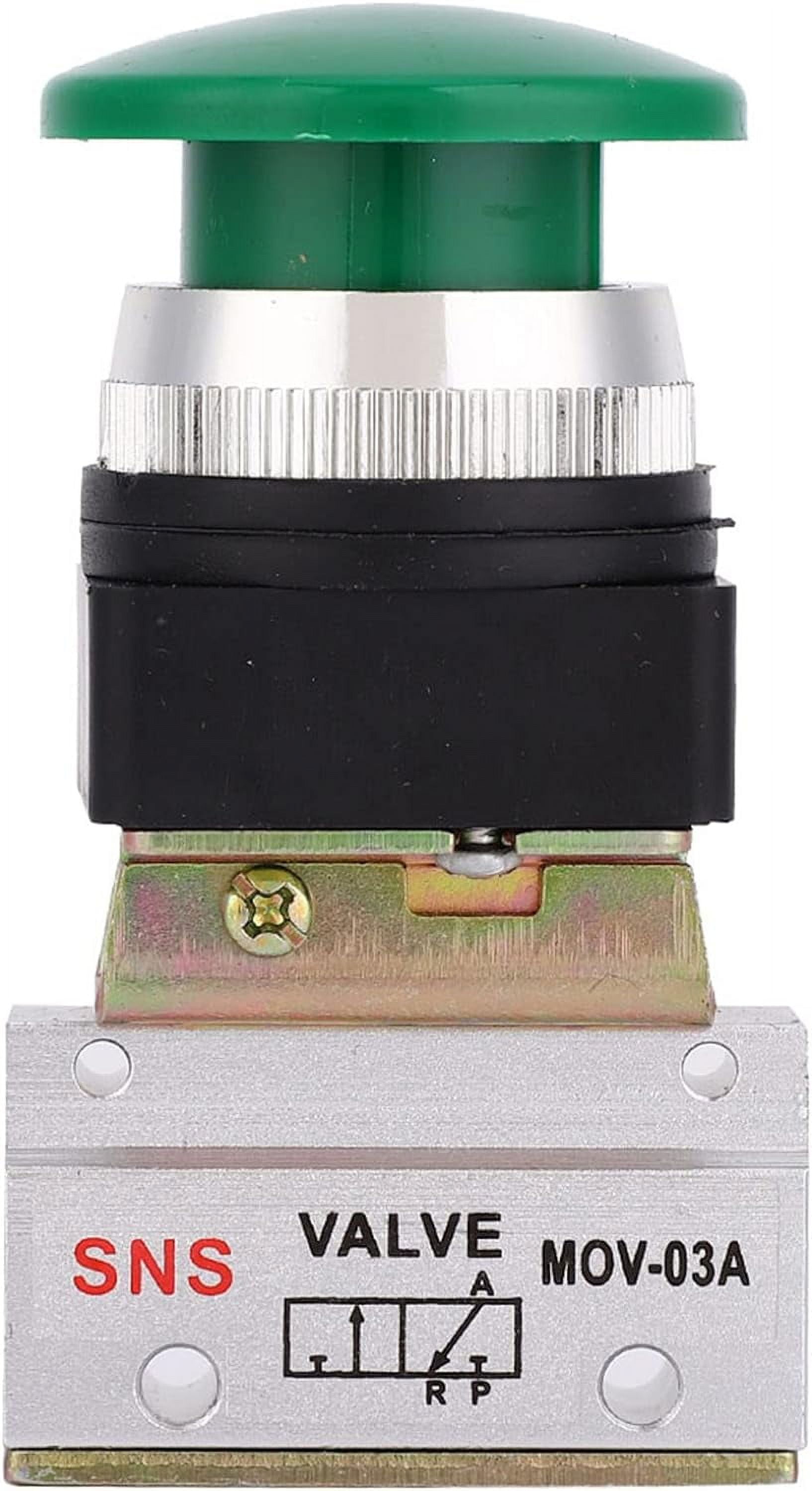 ABPETE 2 Position 3 Way Pneumatic Mechanical Valve MOV-03A G1/8" PT ...