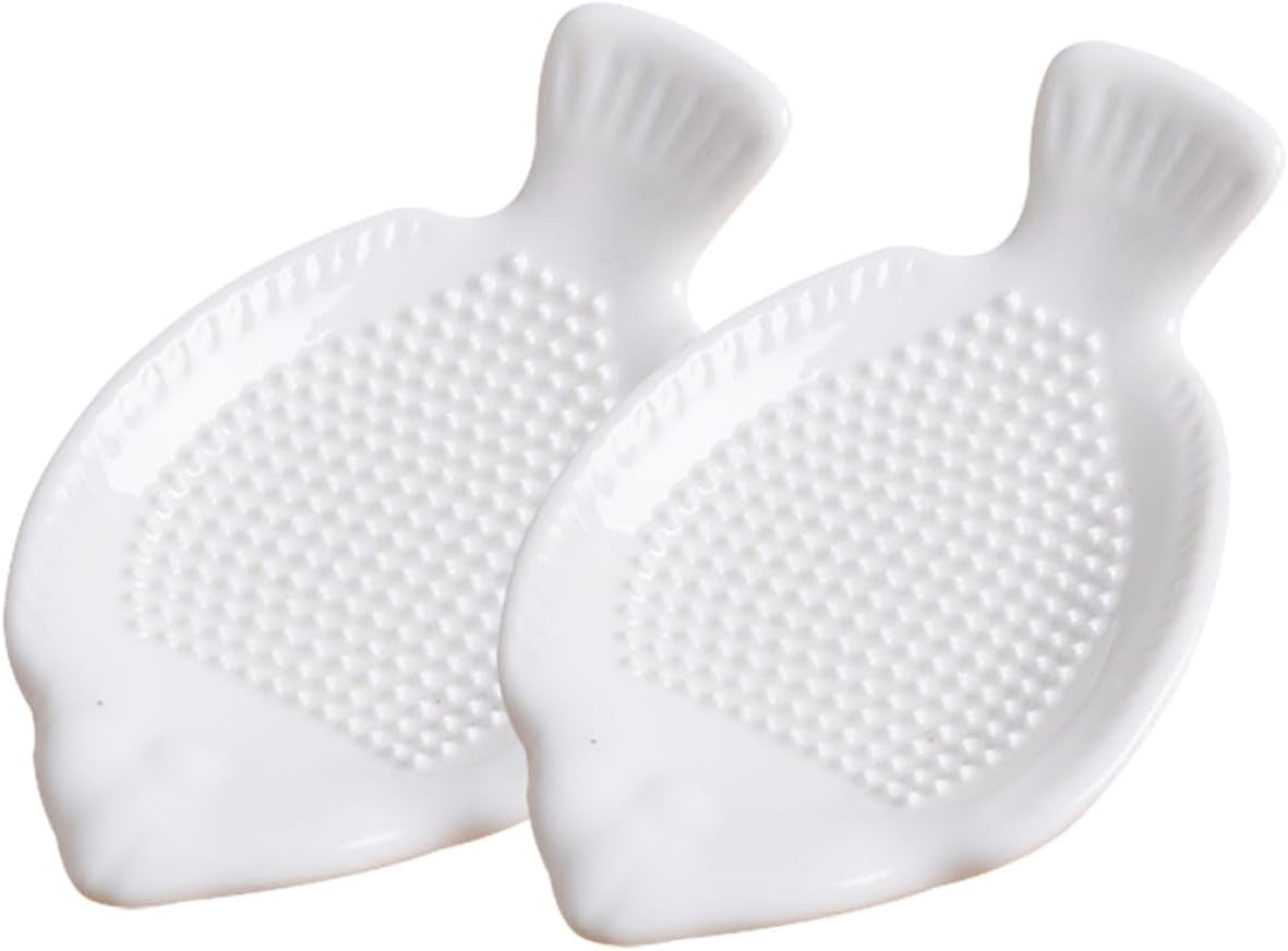 ABPETE 2-piece Manual Garlic Grater Porcelain Ginger Grater Plate Easy ...