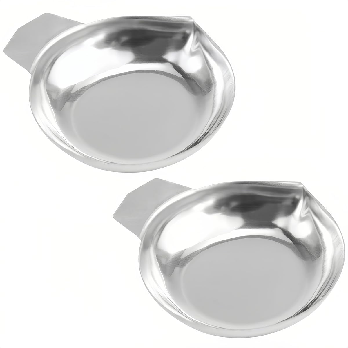 ABPETE 2Pcs Stainless Steel Weighing Pan Metal Weighing Dishes ...