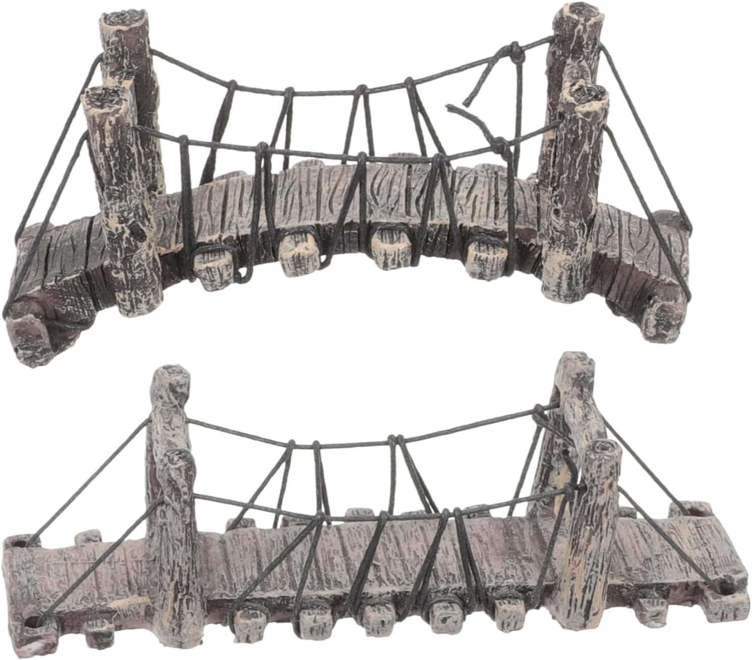 ABPETE 2pcs Resin Suspension Bridge Zen Garden Decor Outdoor Resin ...