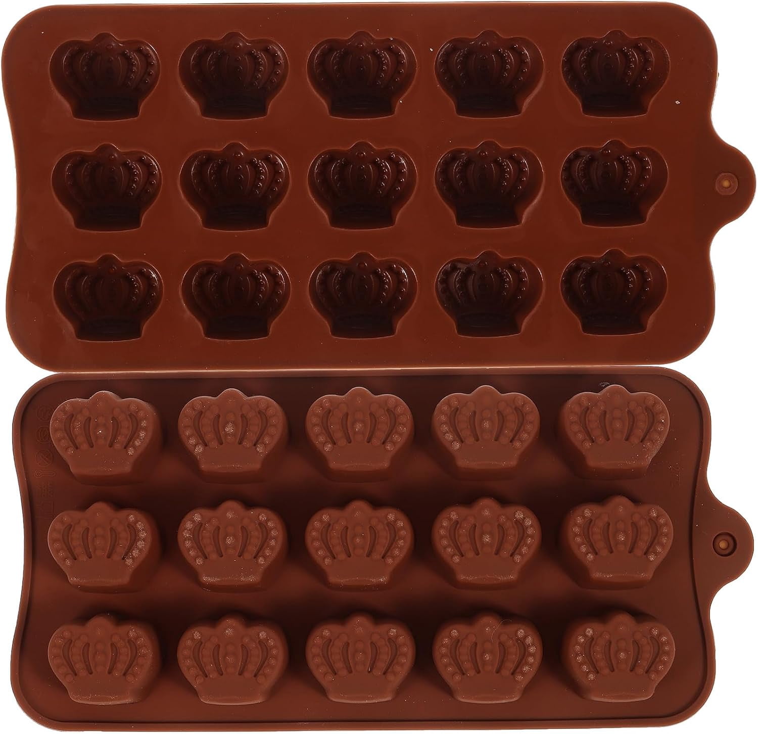 ABPETE 2pcs Silicone Candy Molds Chocolate Molds Crown Molds Gummy ...
