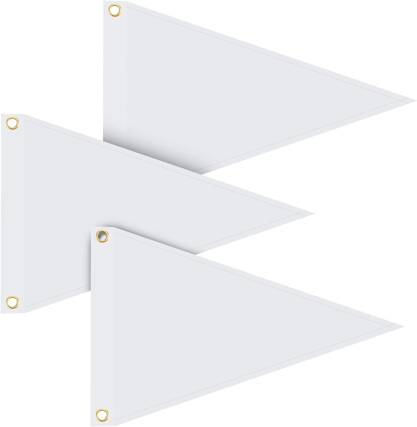 ABPETE 3 Pieces Nylon Pennant Flags Triangle Boat 12 x 18 Inch Blank ...